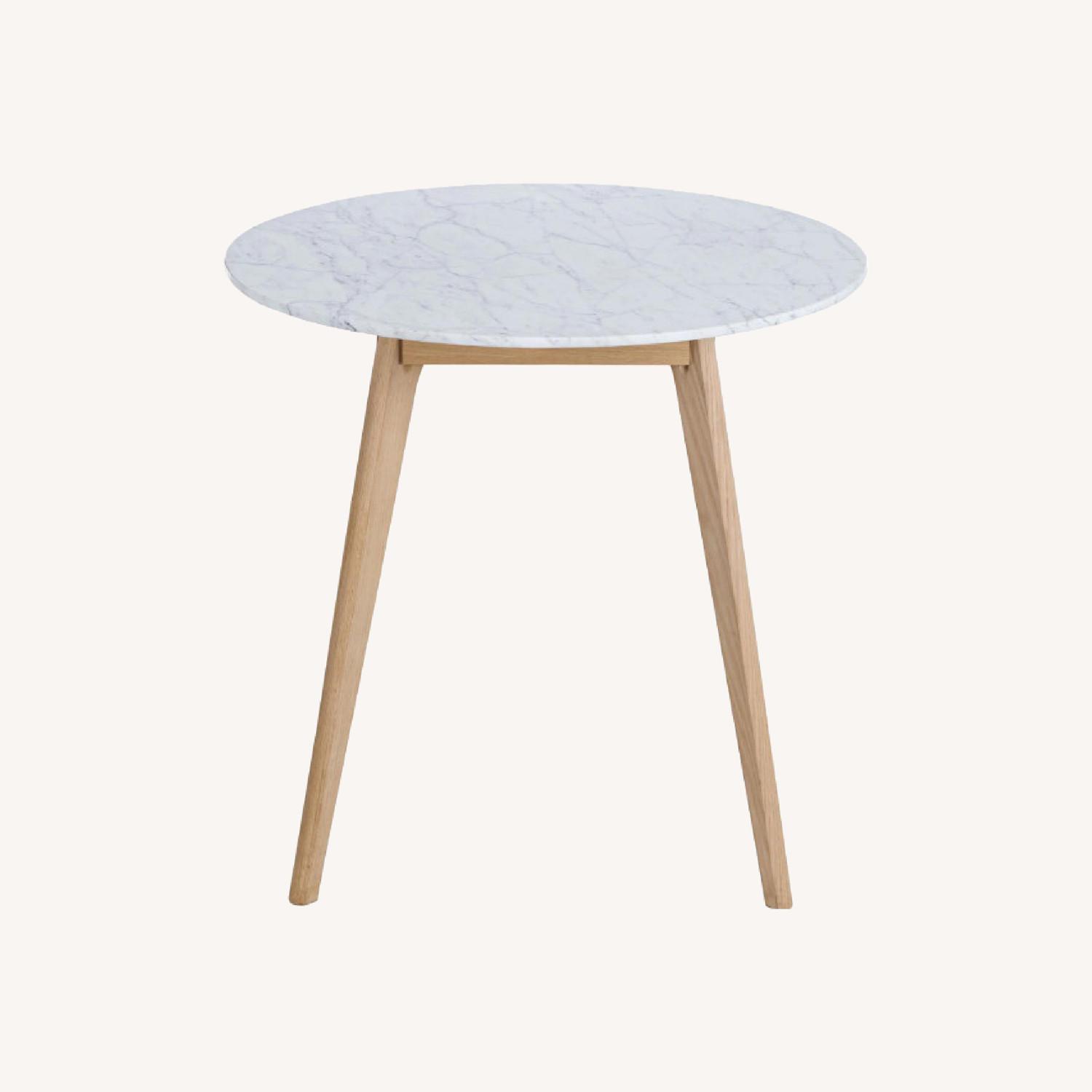 Article Mara Cafe Table with Svelti Dining Chairs - AptDeco