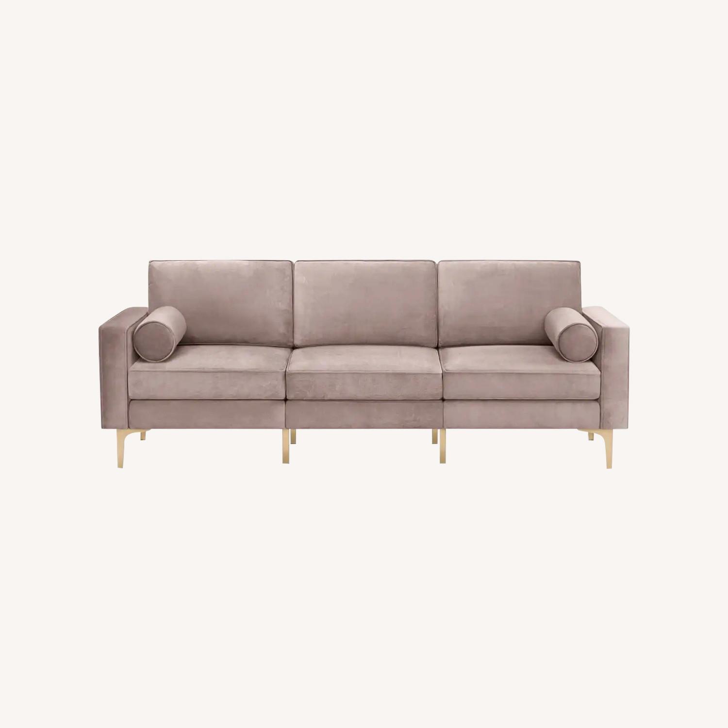 Burrow Nomad Velvet Modular Sofa - AptDeco