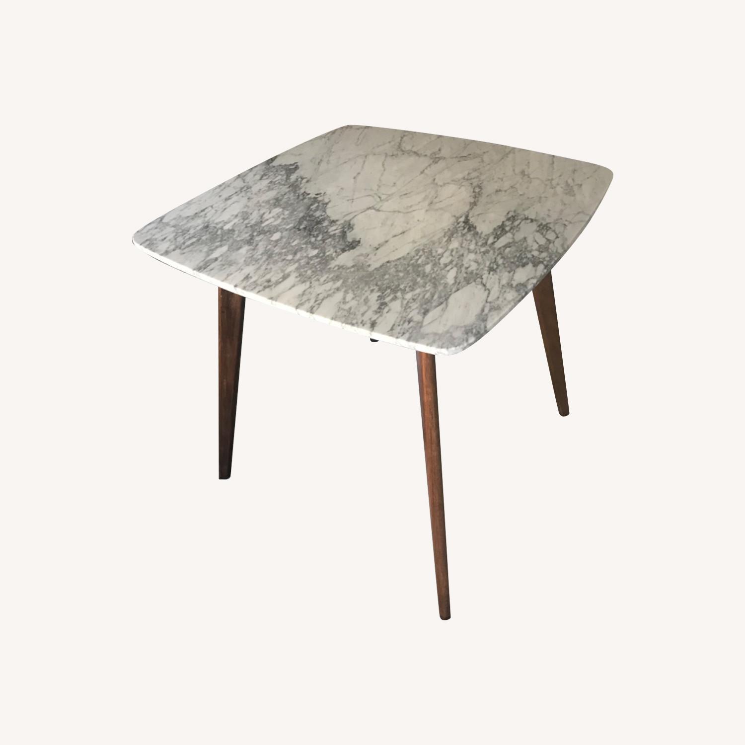 Article Vena Cafe Table - Walnut and Marble - AptDeco