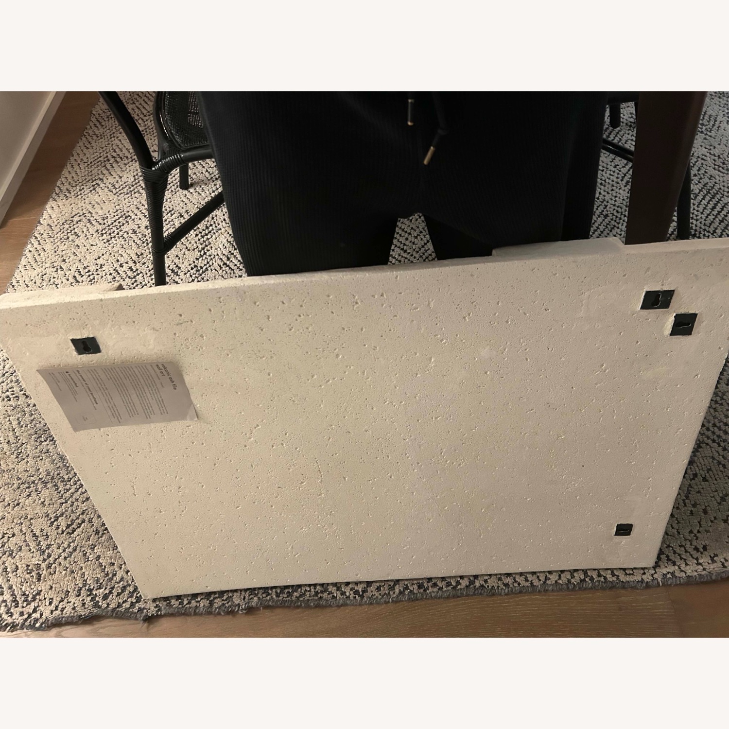 West Elm Lava Ash Tile Dimensional Wall Art - AptDeco