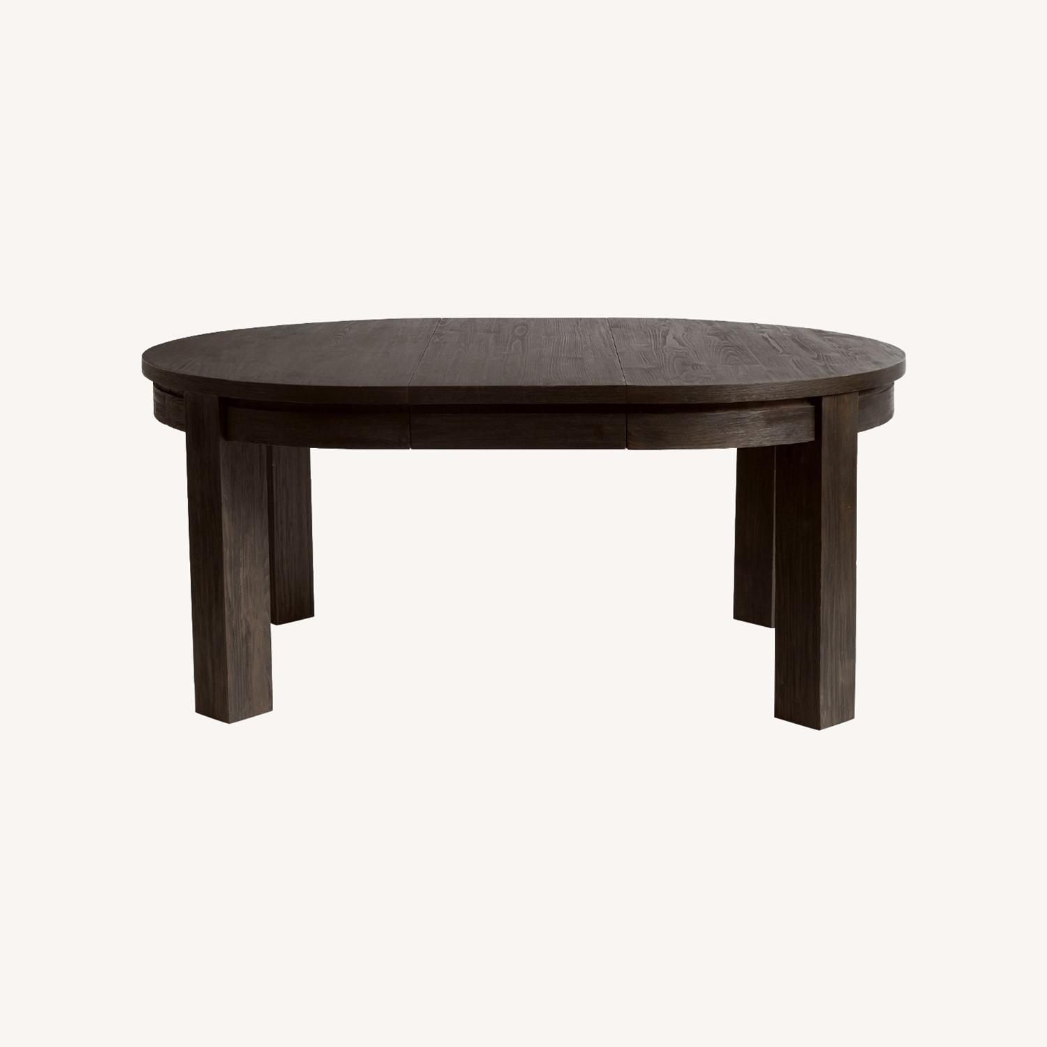 Pottery Barn Folsom Round Storage Extending Dining Table - AptDeco