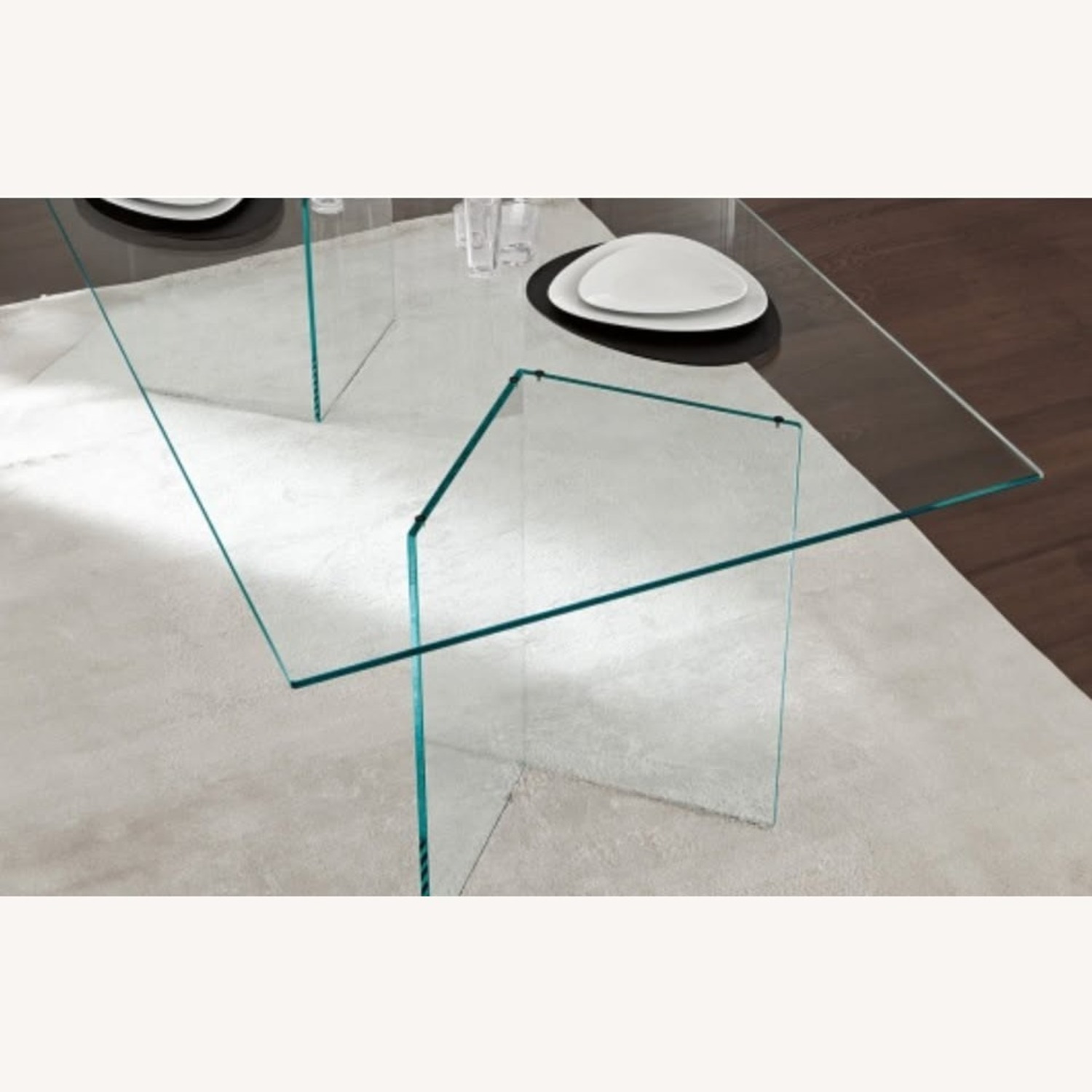 Glass Dining Table with Two Interchangeable Tops - AptDeco