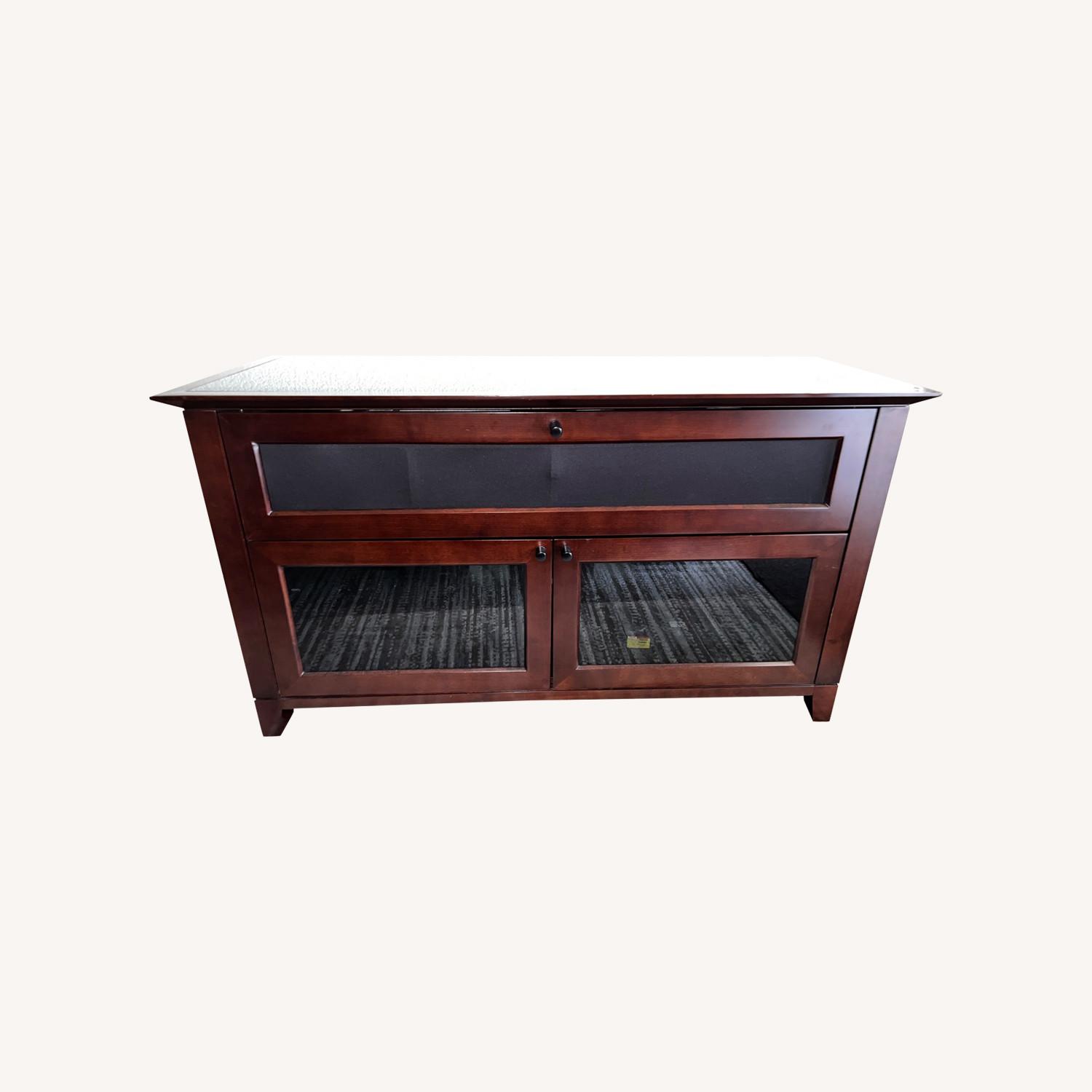 BDI Mahogany TV Console/Entertainment Center - AptDeco