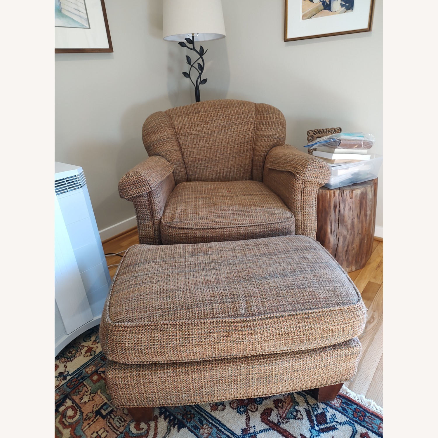 Harden Furniture Chair and Ottoman - AptDeco