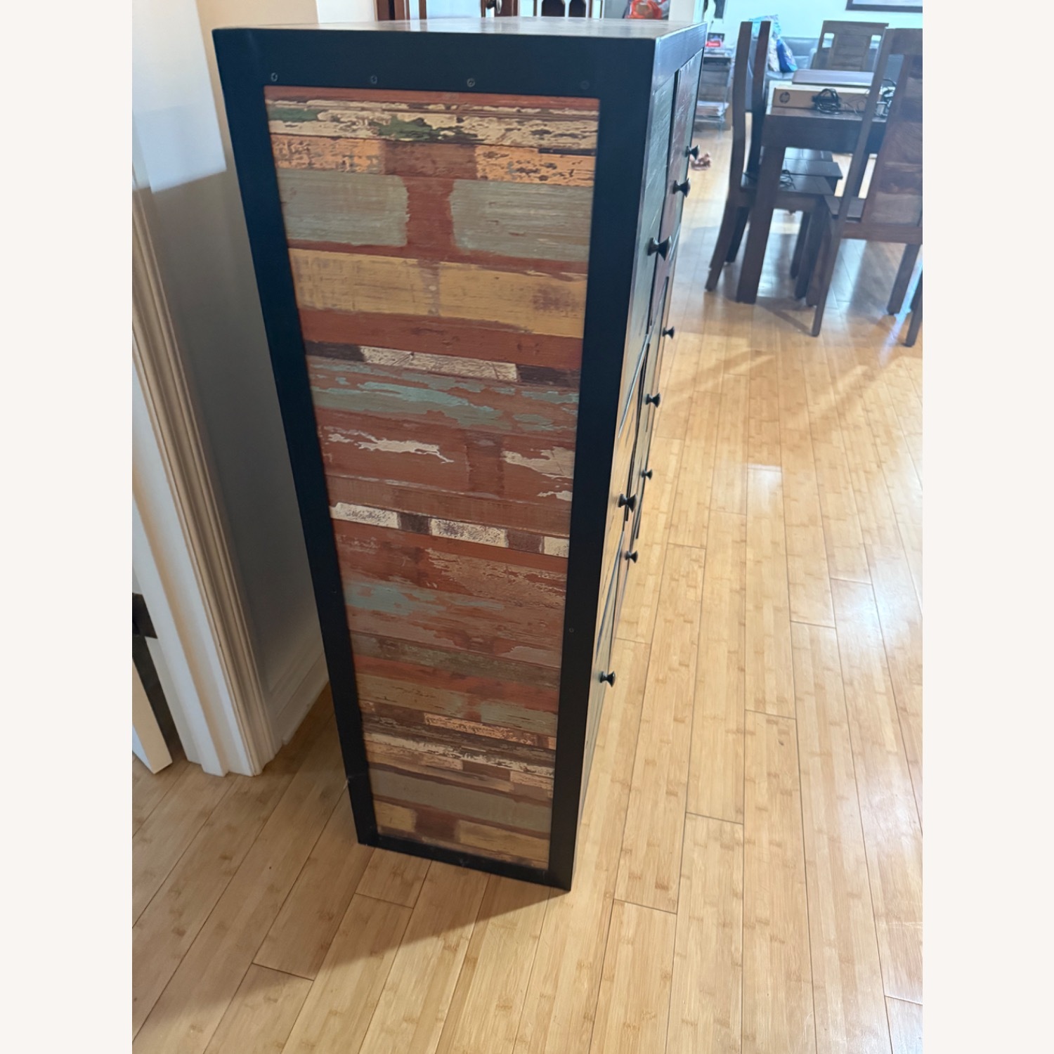 Soho Rustic 9 Drawer Multicolor Dresser - AptDeco