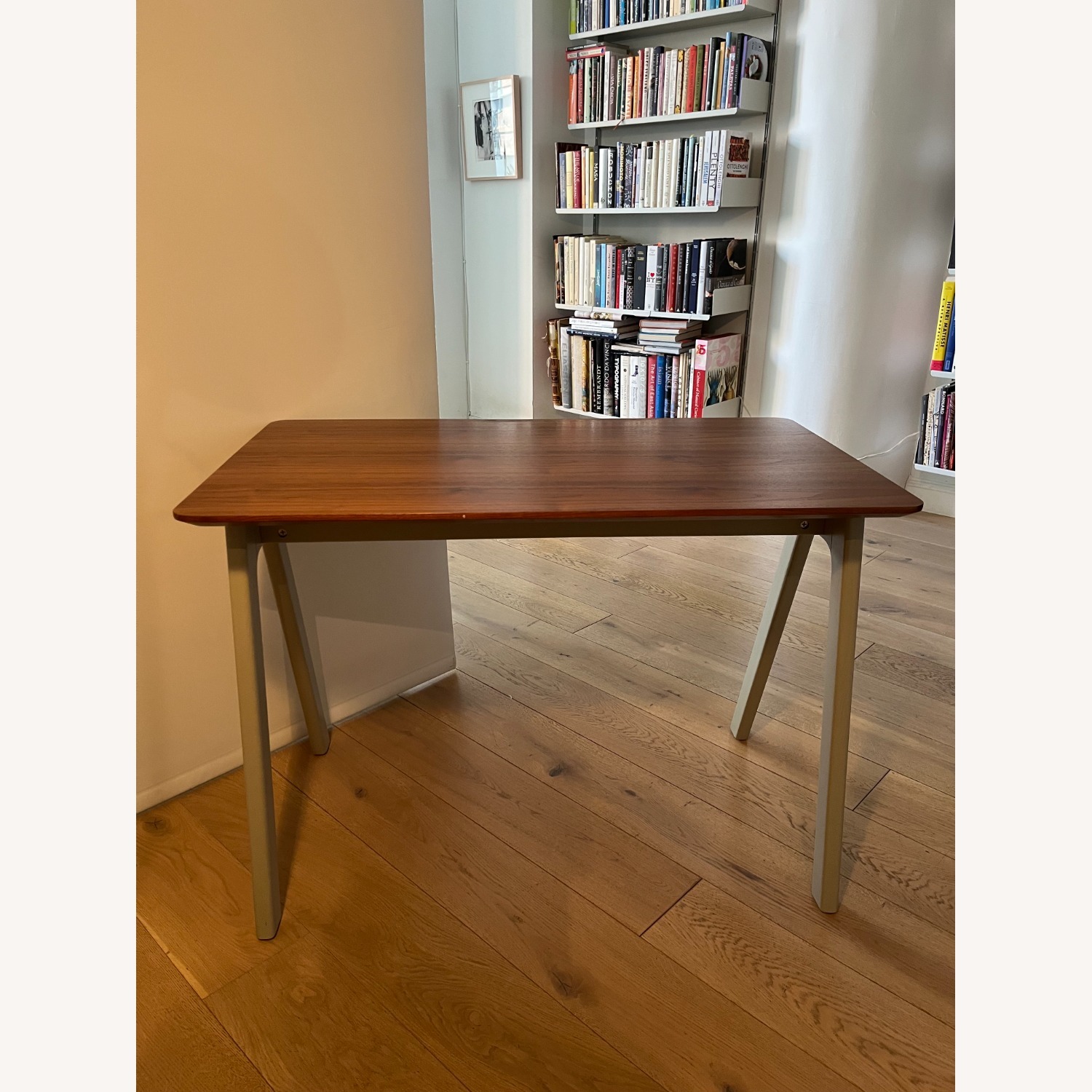 Blu Dot Stash Desk Walnut on Putty Grey - AptDeco