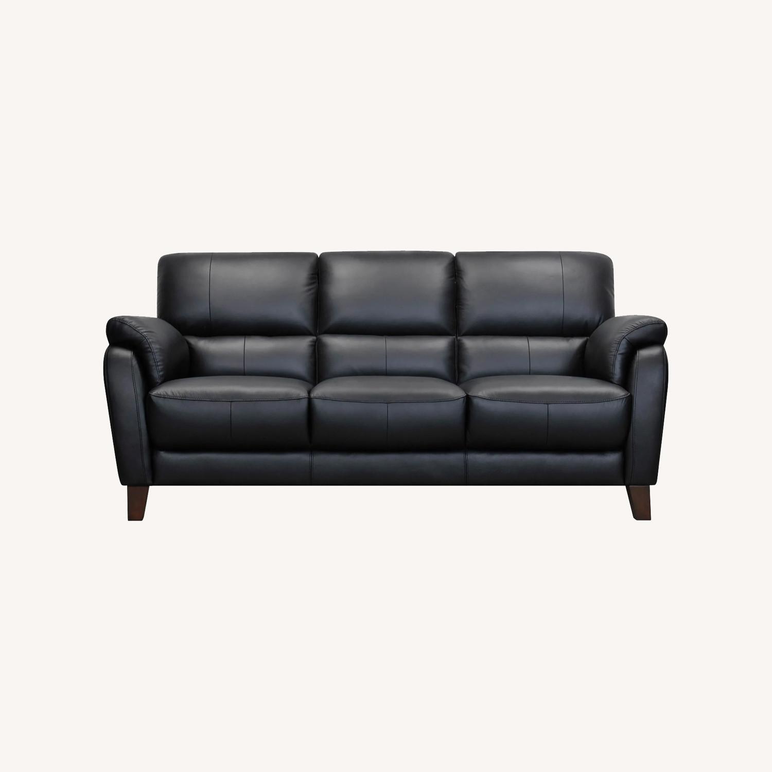 Raymour & Flanigan Harmony Leather Sofa - AptDeco