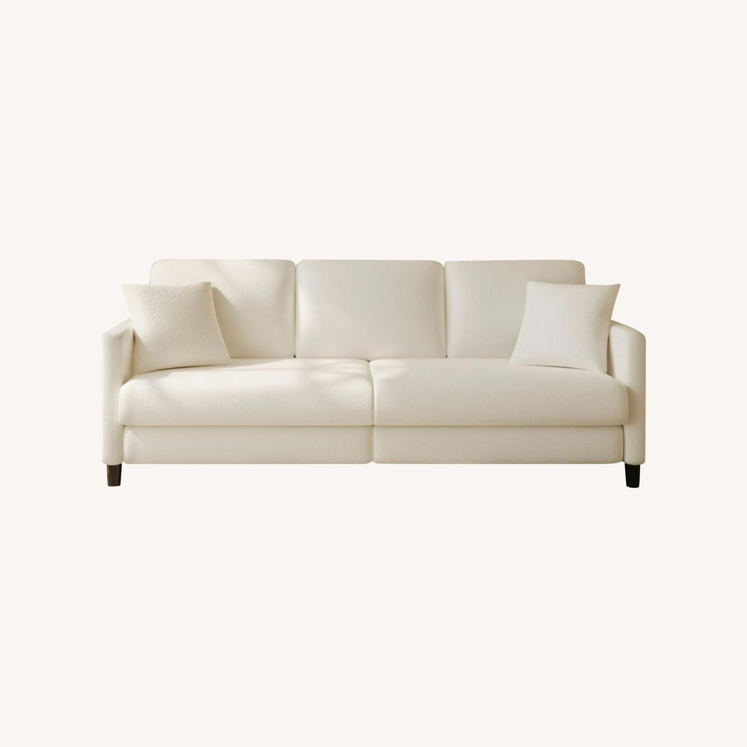Off-White Mainstays Sofa - AptDeco