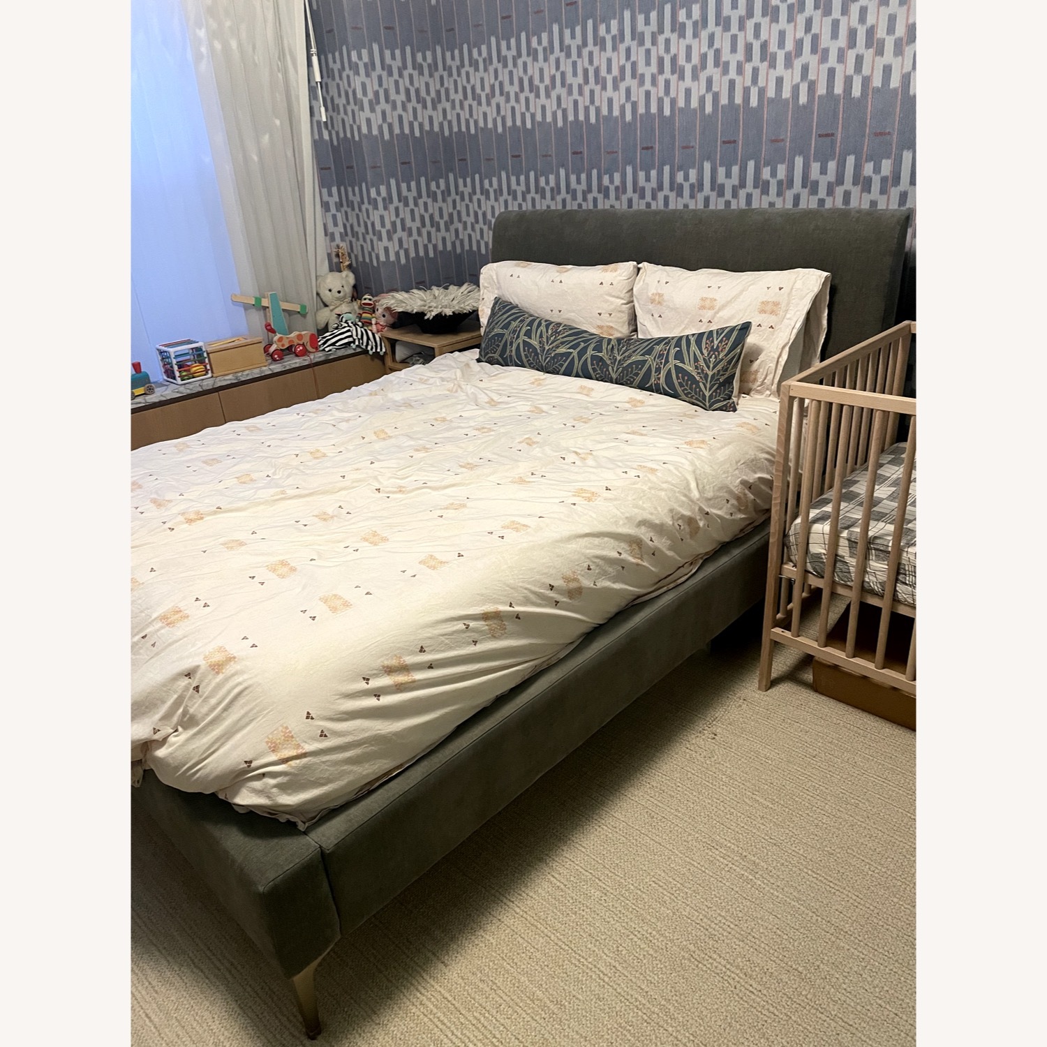 West Elm Andes Upholstered Queen Bed - AptDeco