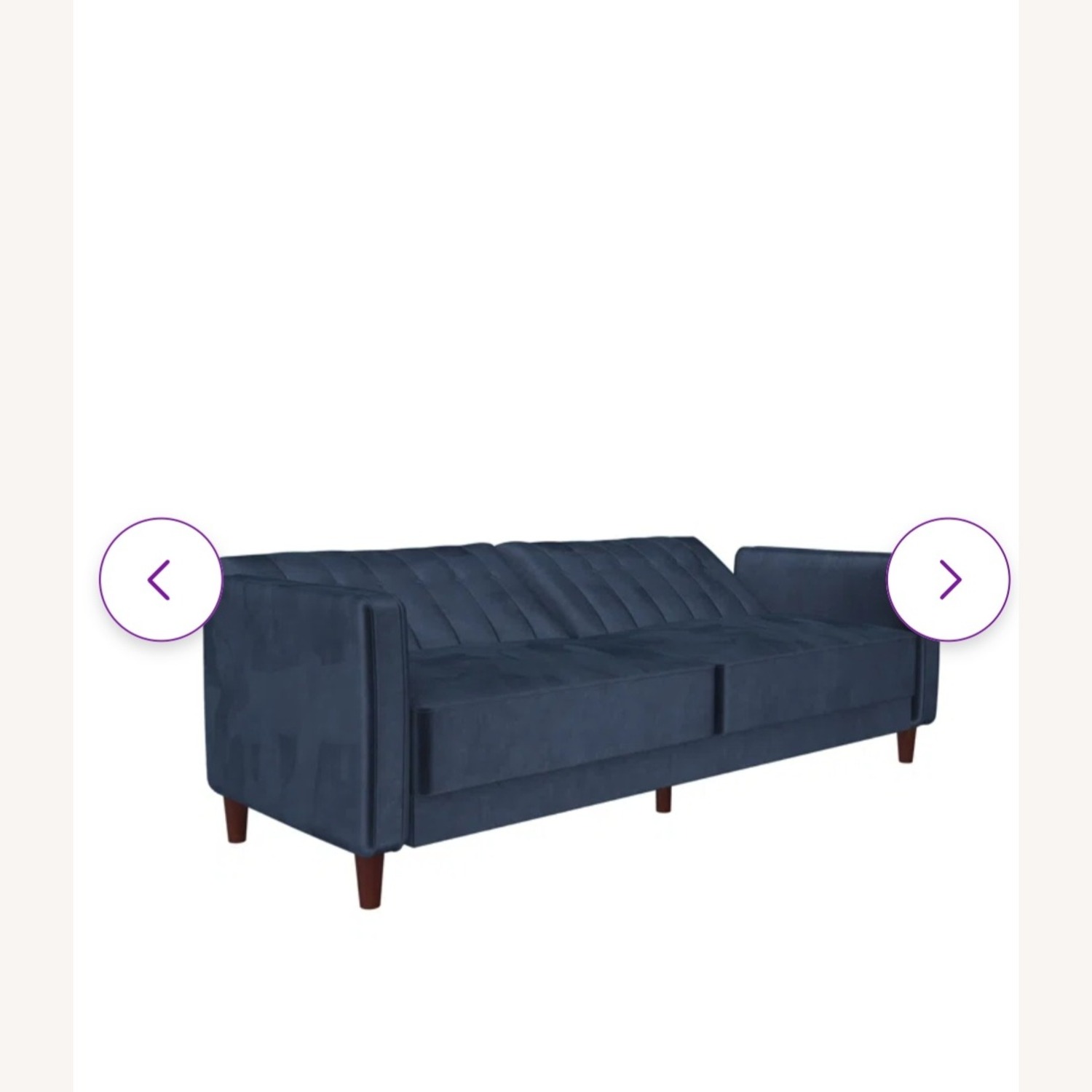 Blue Velvet Convertable Sofa - AptDeco