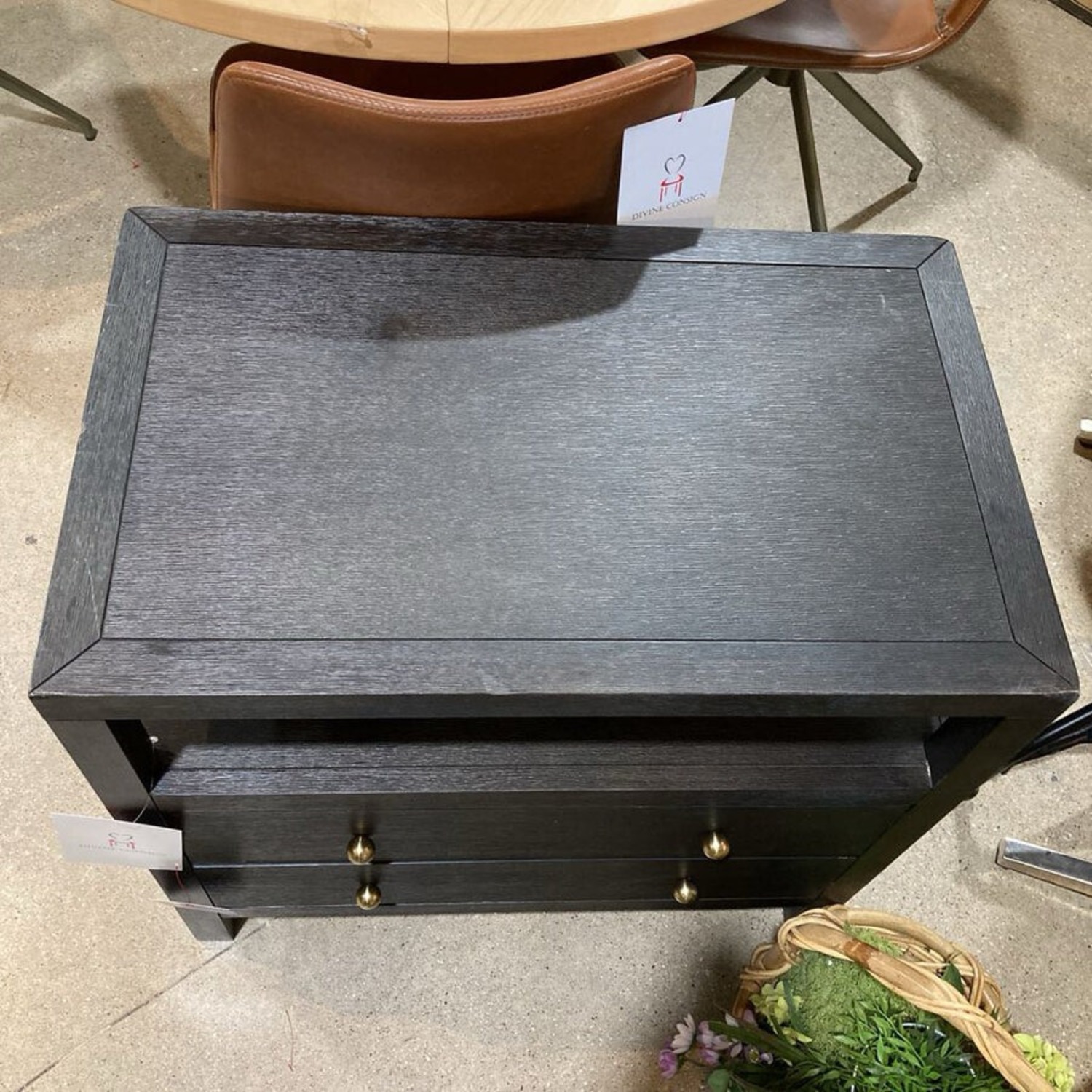 Celine 2-Drawer Nightstand Black - AptDeco