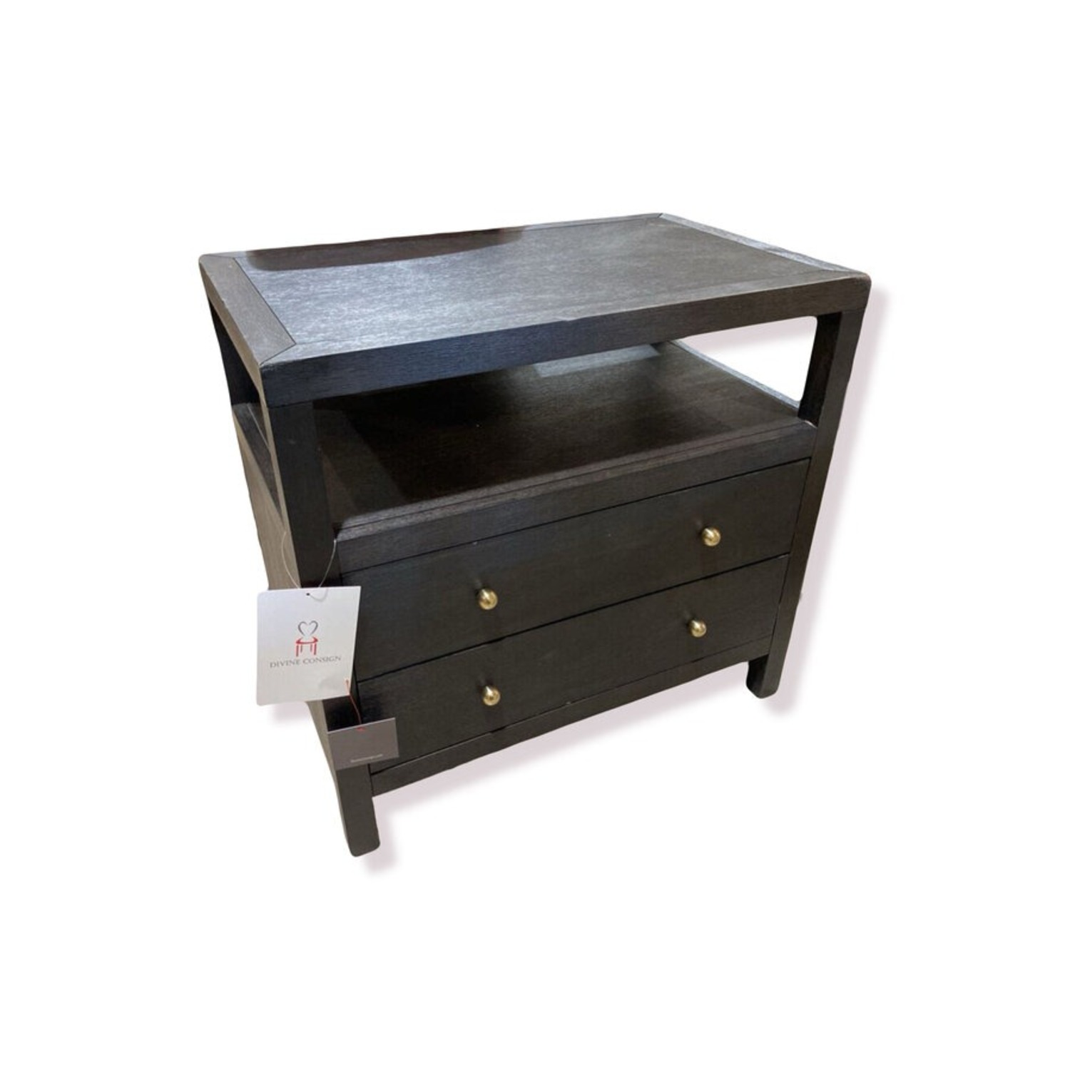 Celine 2-Drawer Nightstand Black - AptDeco