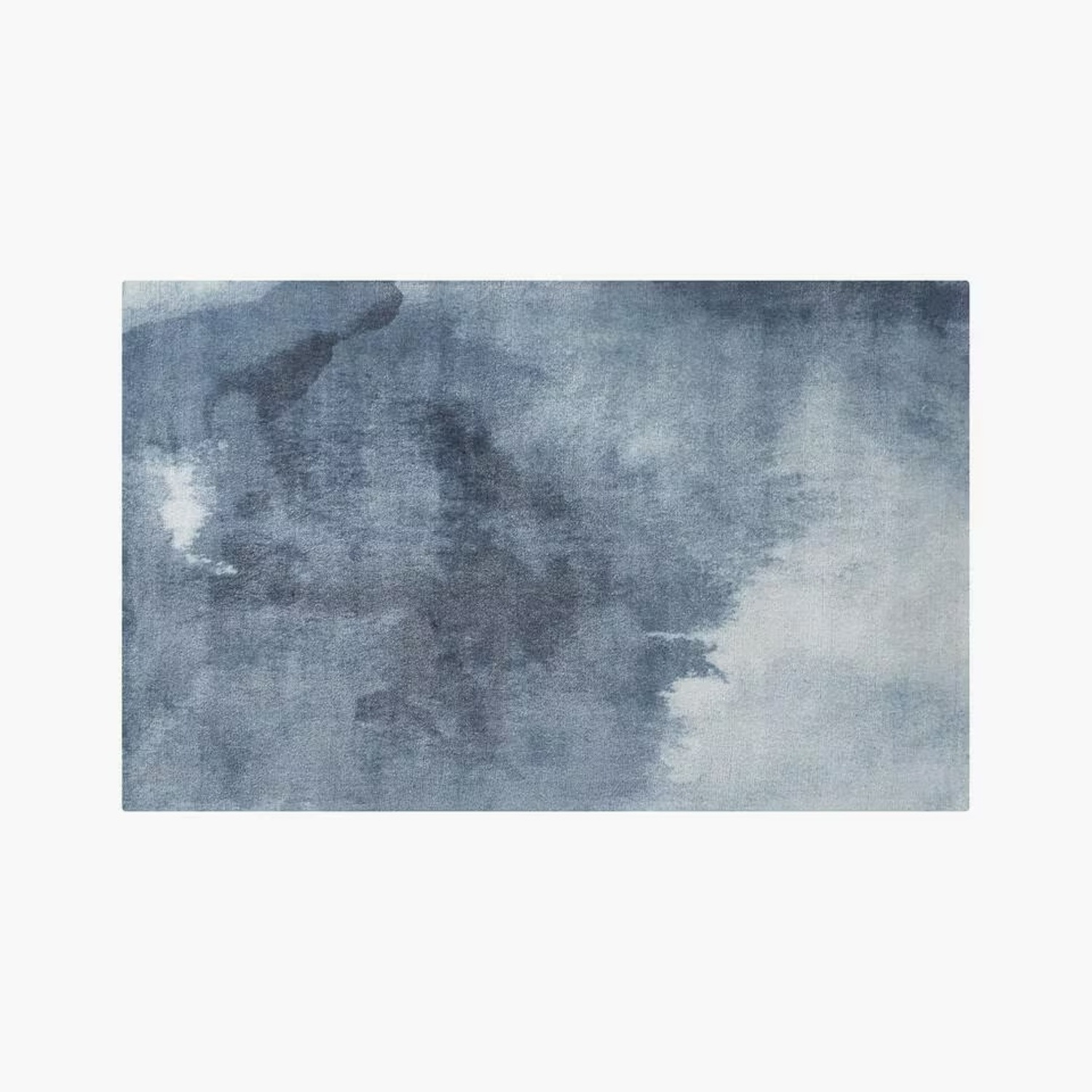 CB2 Wash Blue Water Color Area Rug 9X12 - AptDeco