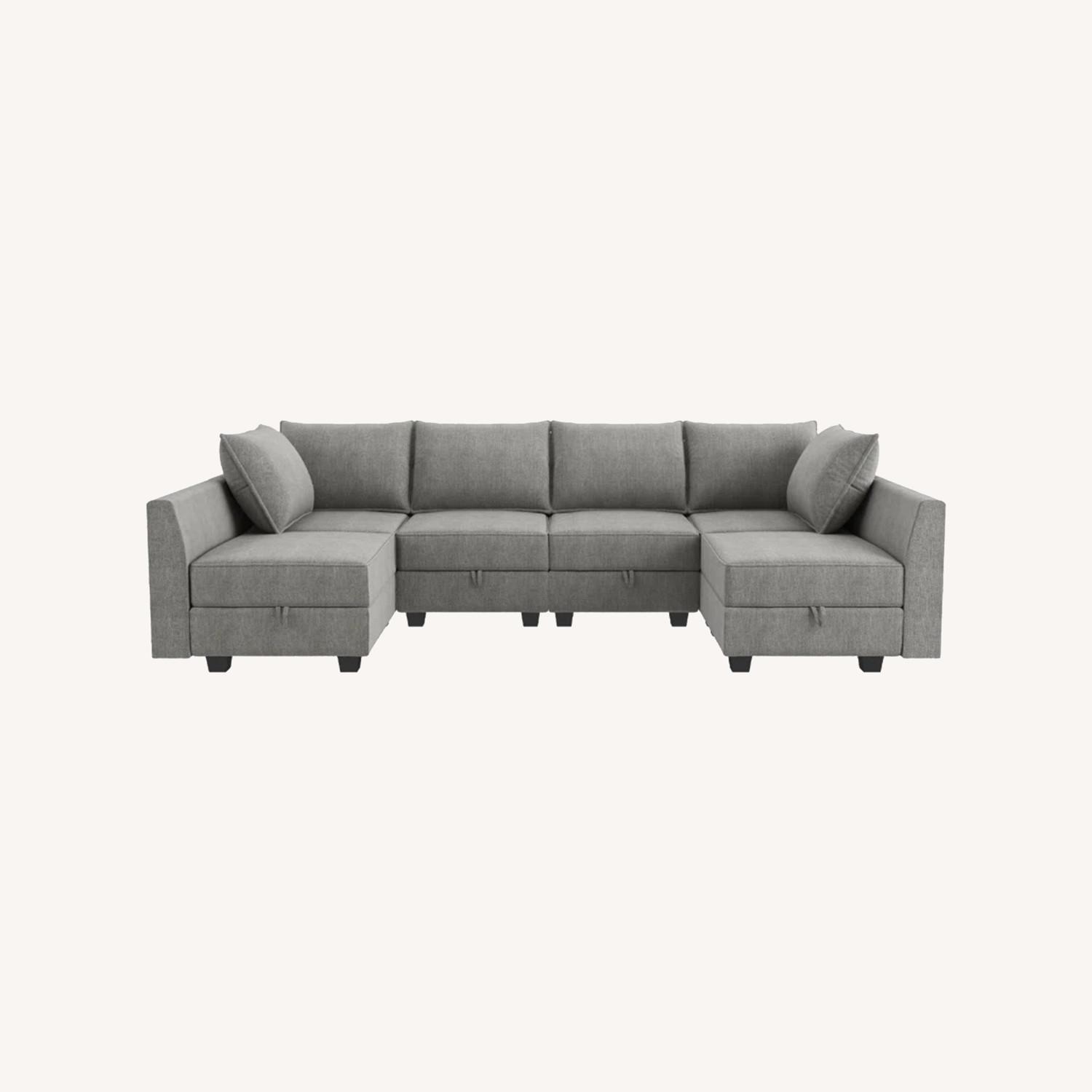 Wayfair Latitude Run U Shaped Modular Sectional Sofa - AptDeco
