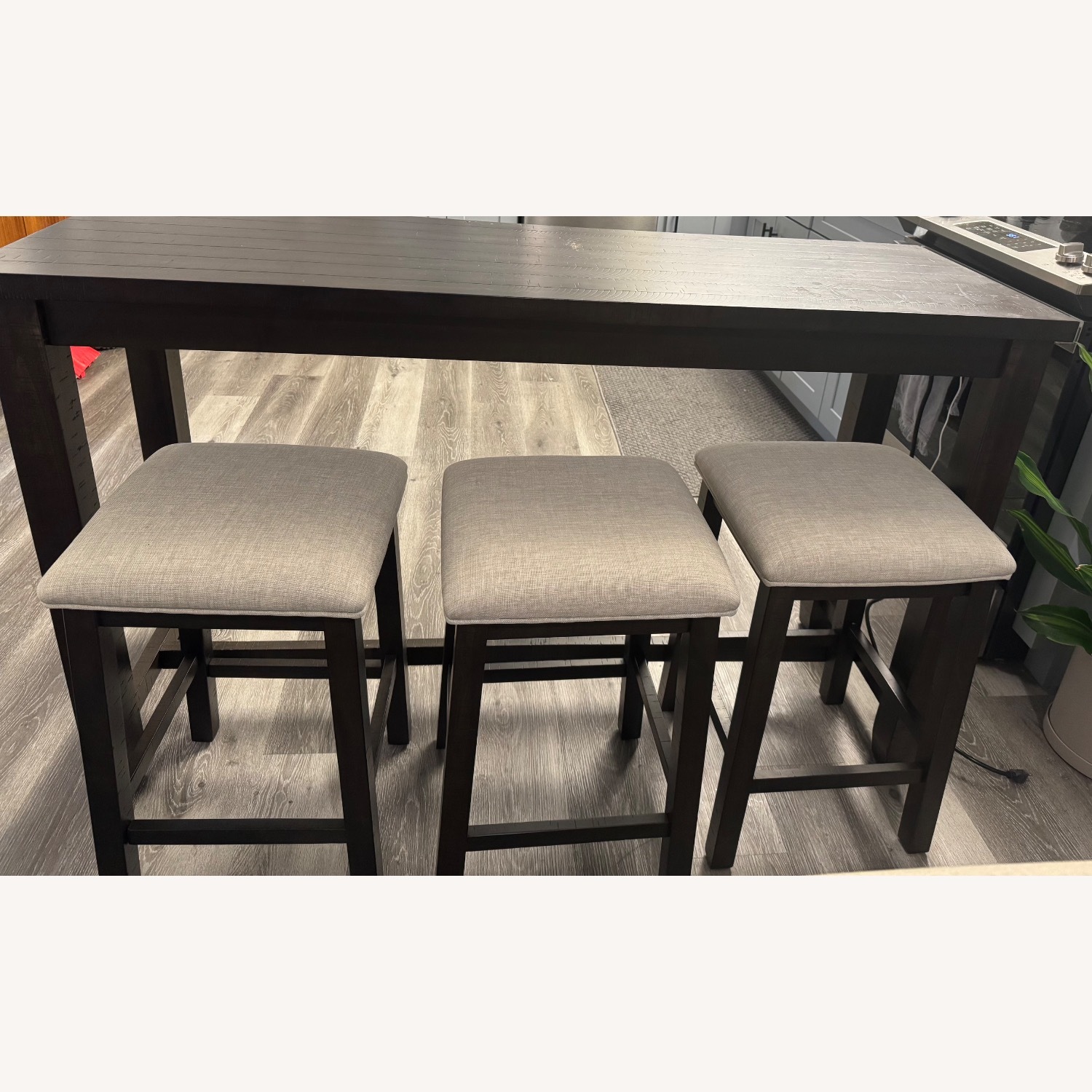 Kitchen Island with 3 Stools - AptDeco