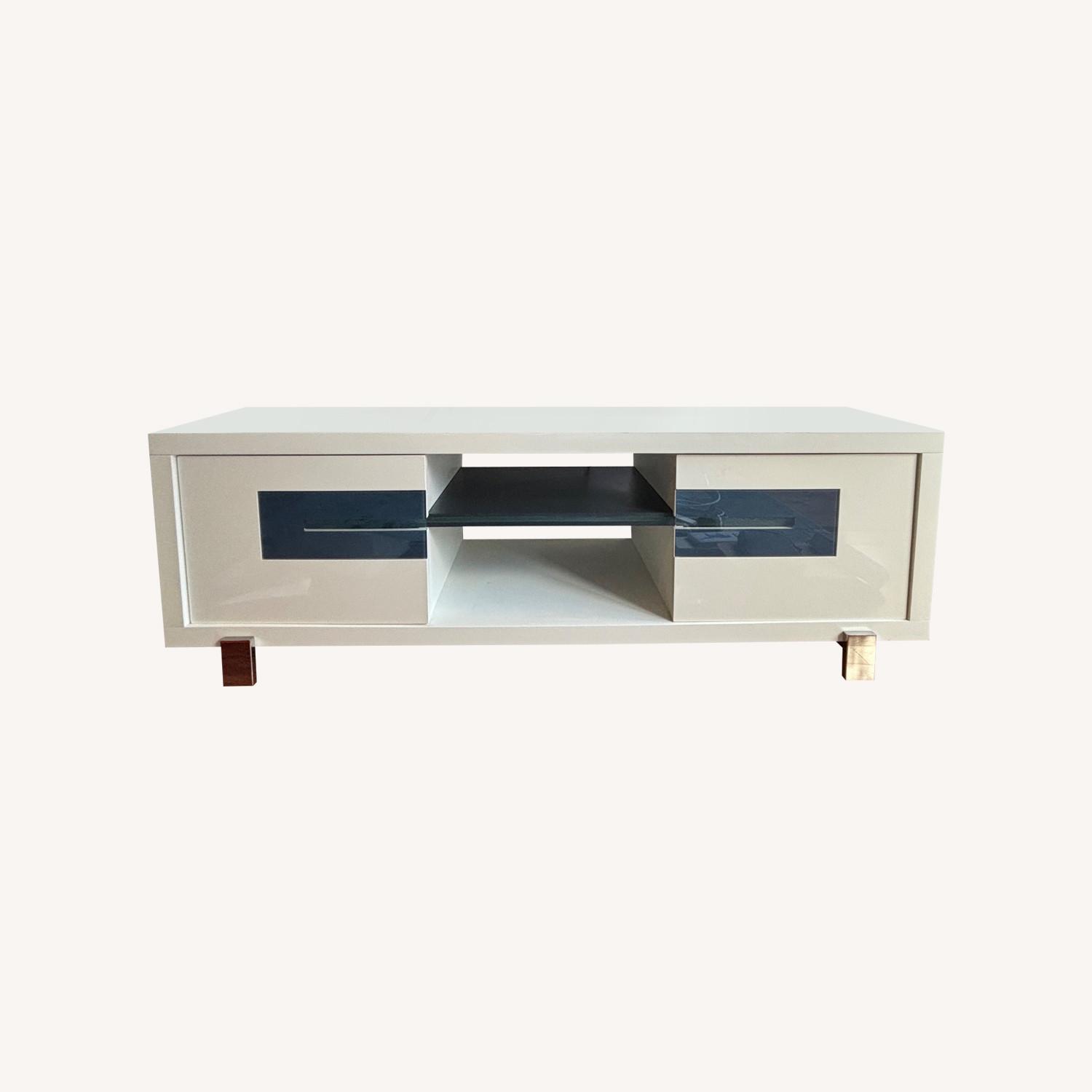 White Lacquer Media Console - AptDeco
