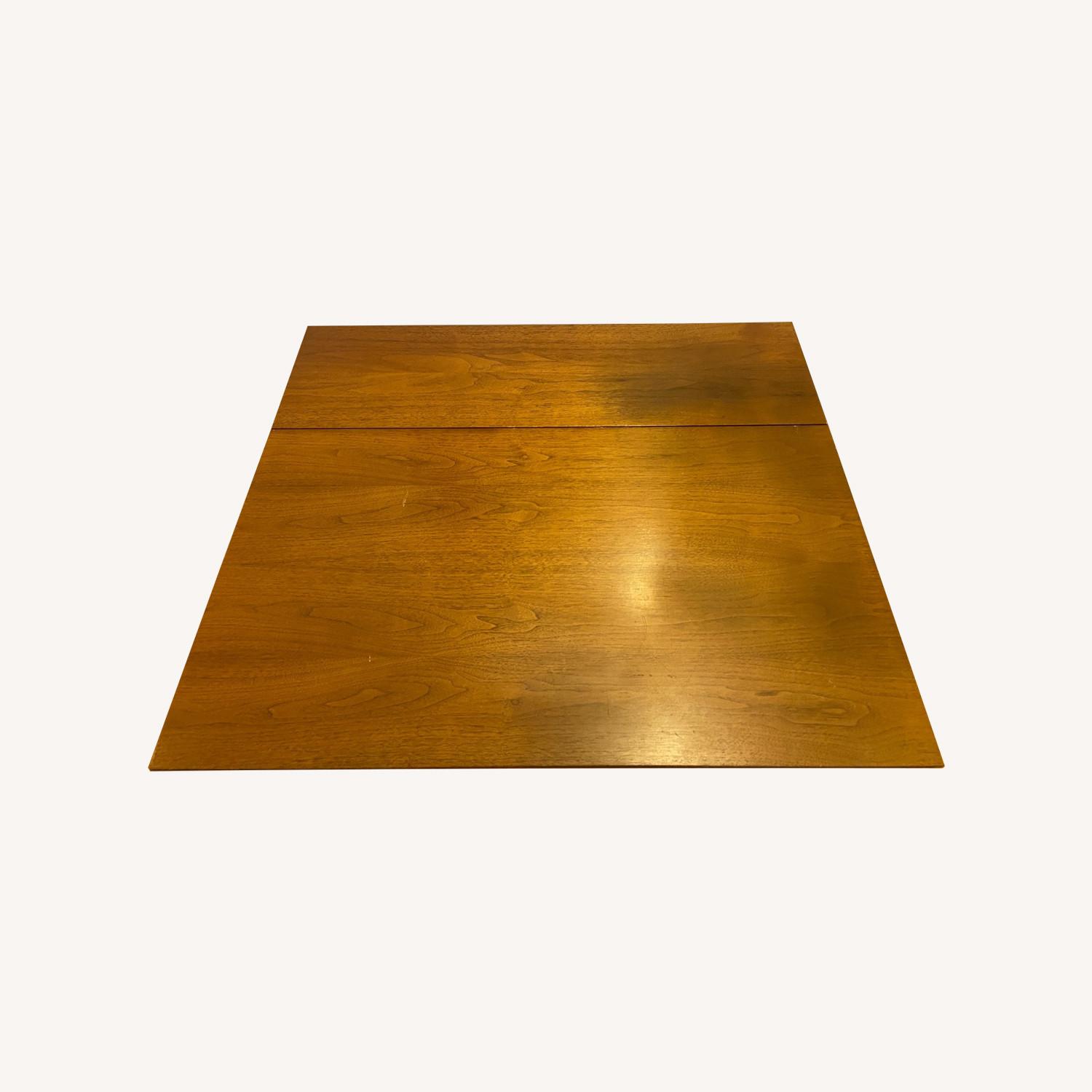 Vintage Mid-century Solid Pecan Wood Dining Table - AptDeco
