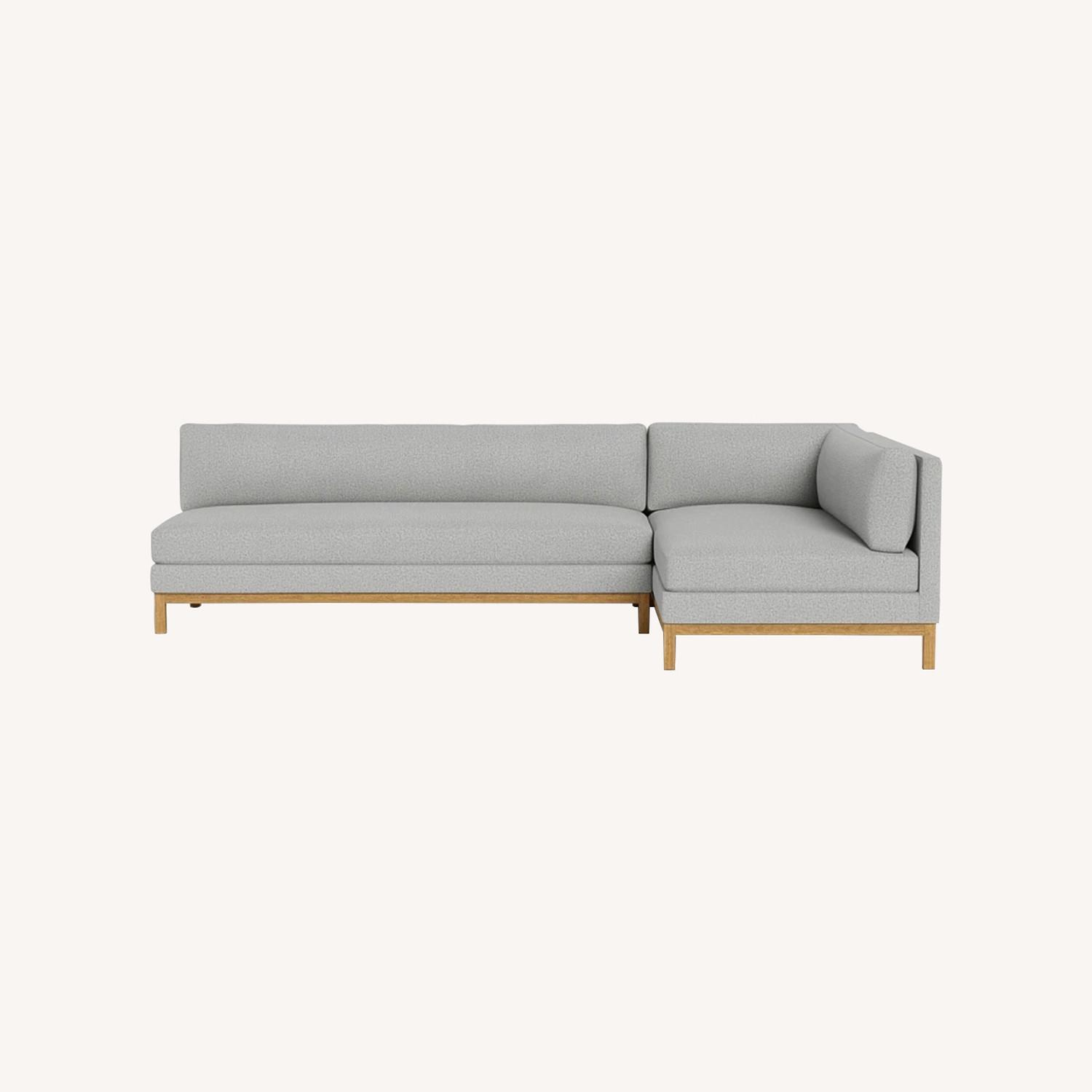 Interior Define Jasper Chaise Sectional Gray - AptDeco