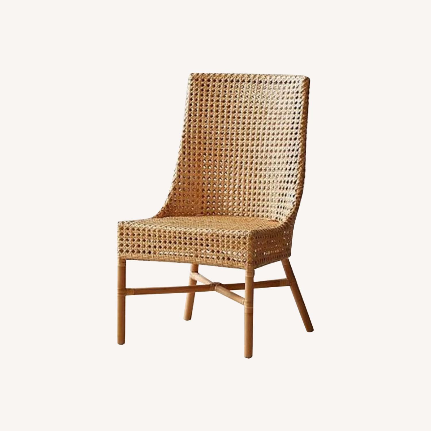 Crate & Barrel Maluku Rattan Dining Chairs - AptDeco