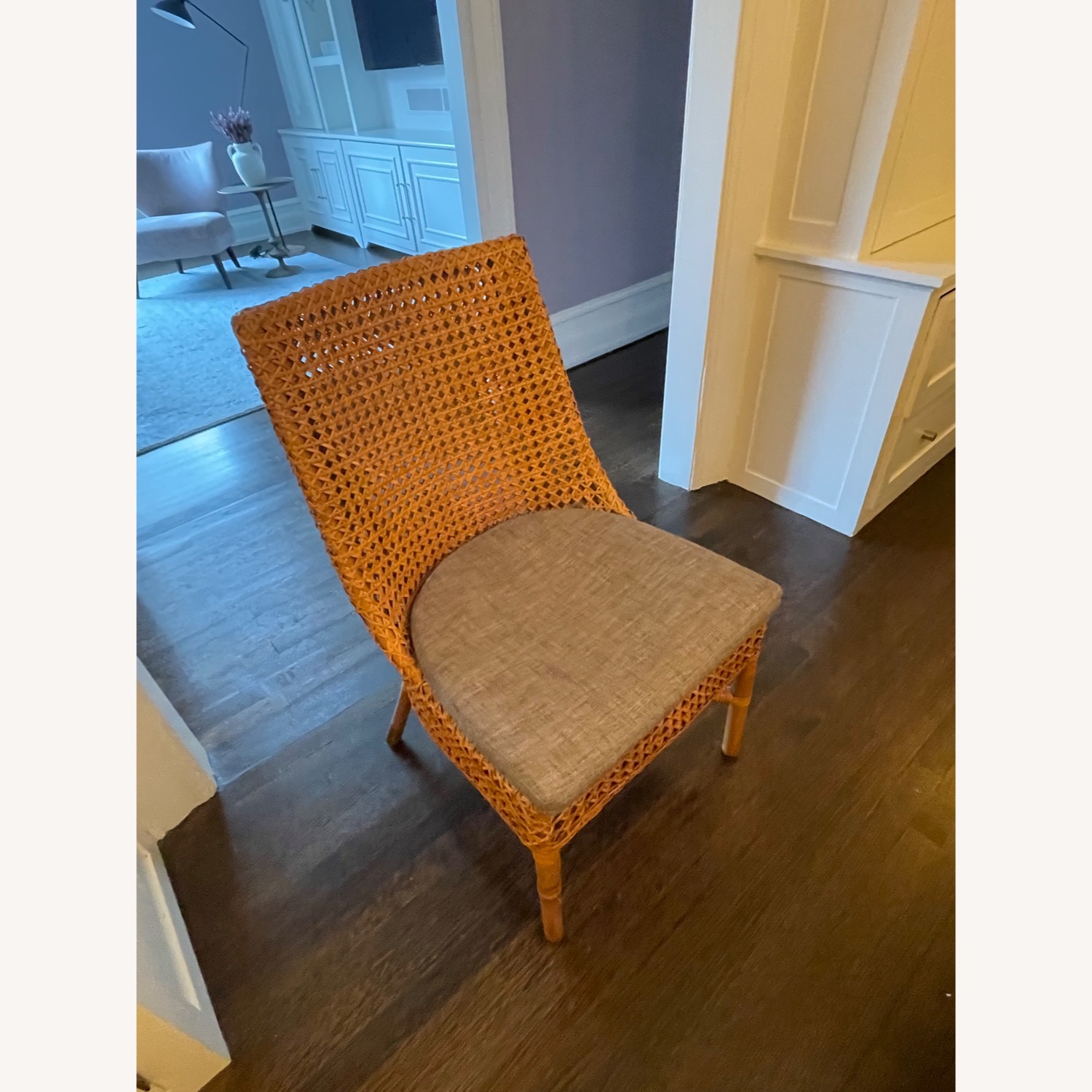 Crate & Barrel Maluku Rattan Dining Chairs - AptDeco