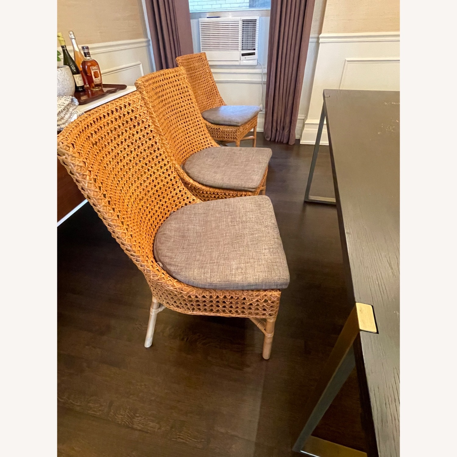 Crate & Barrel Maluku Rattan Dining Chairs - AptDeco