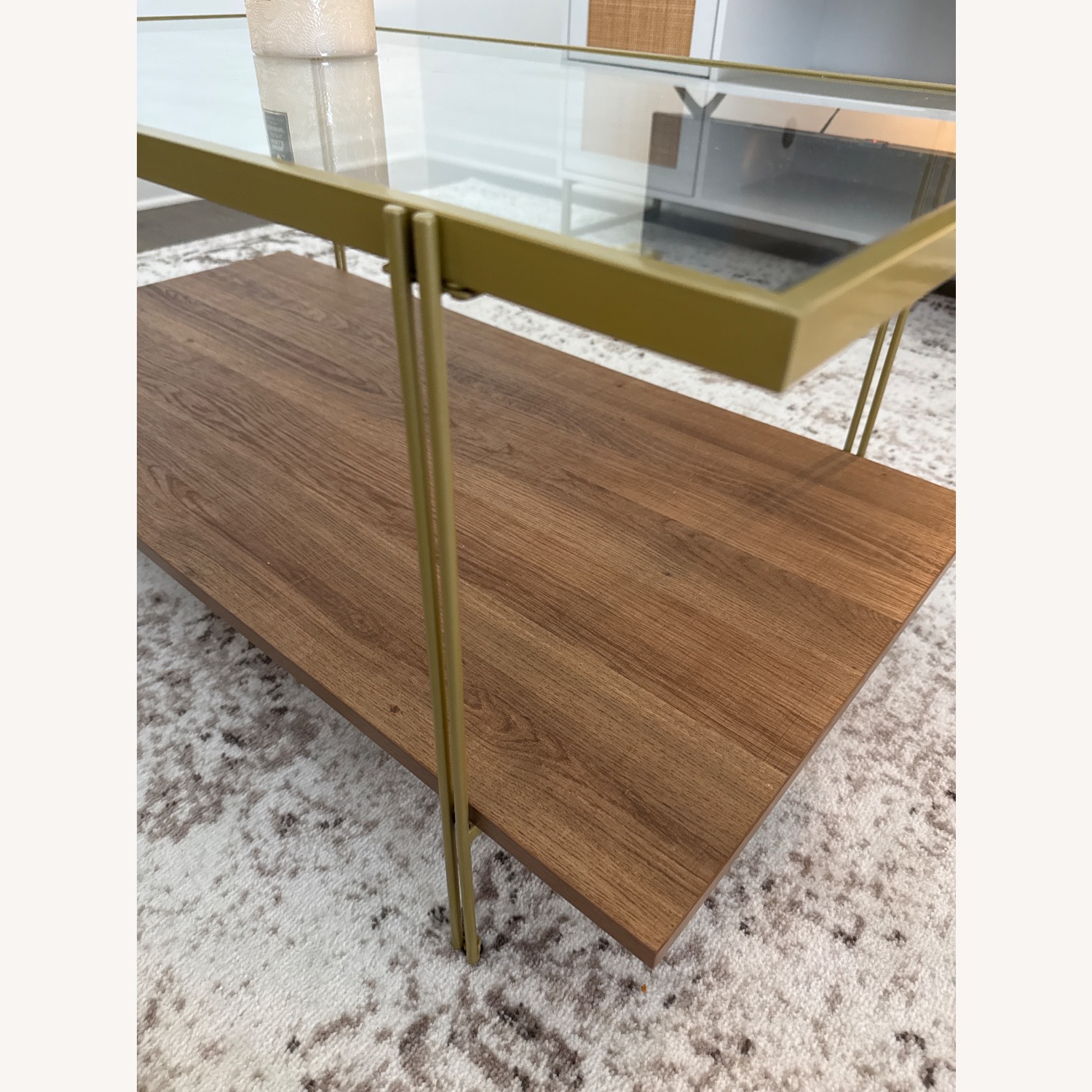 Rectangle Coffee Table Glass Top - AptDeco