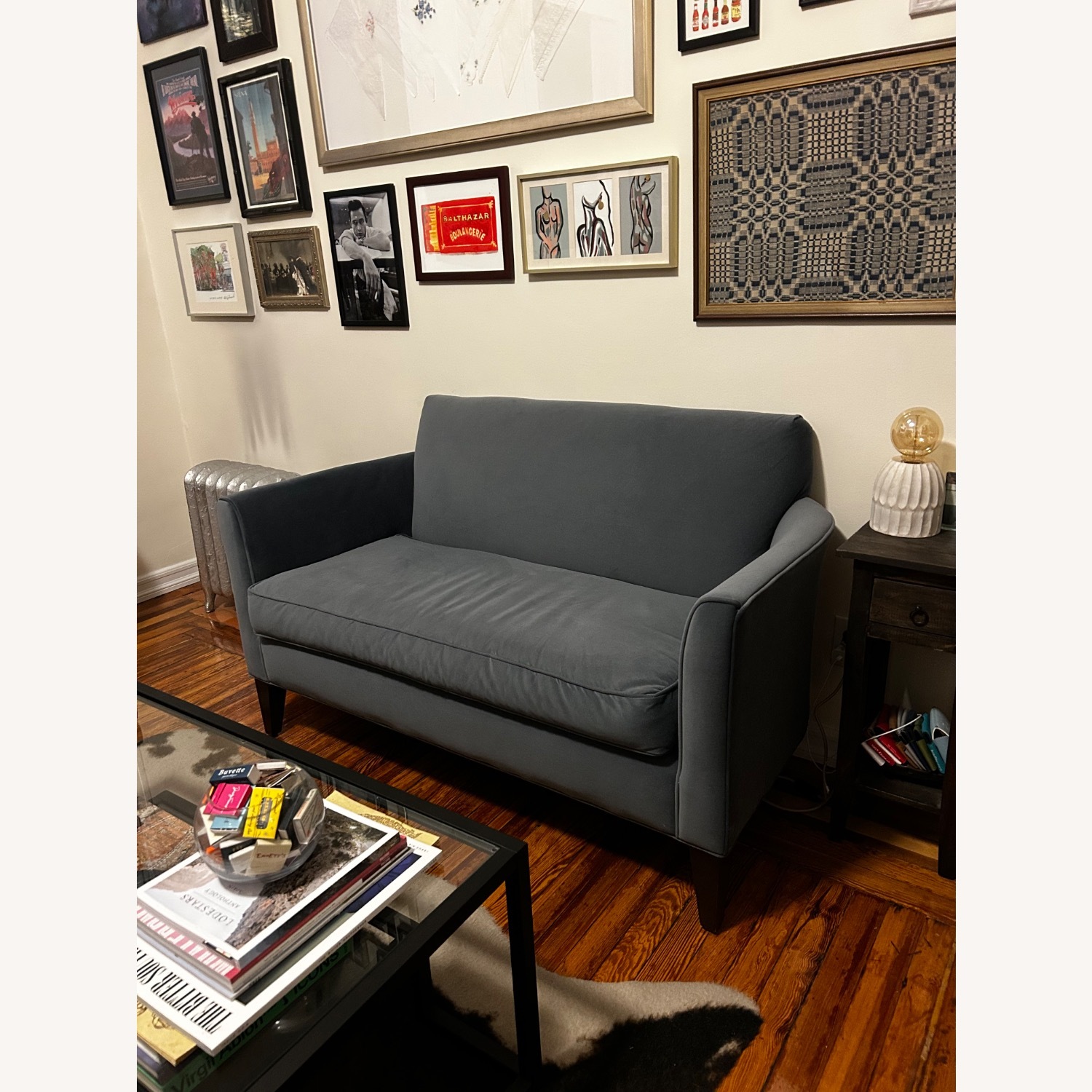 Pottery barn marcel mini sofa store