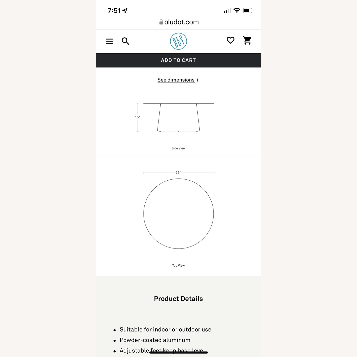 Blu Dot Circula Table - AptDeco
