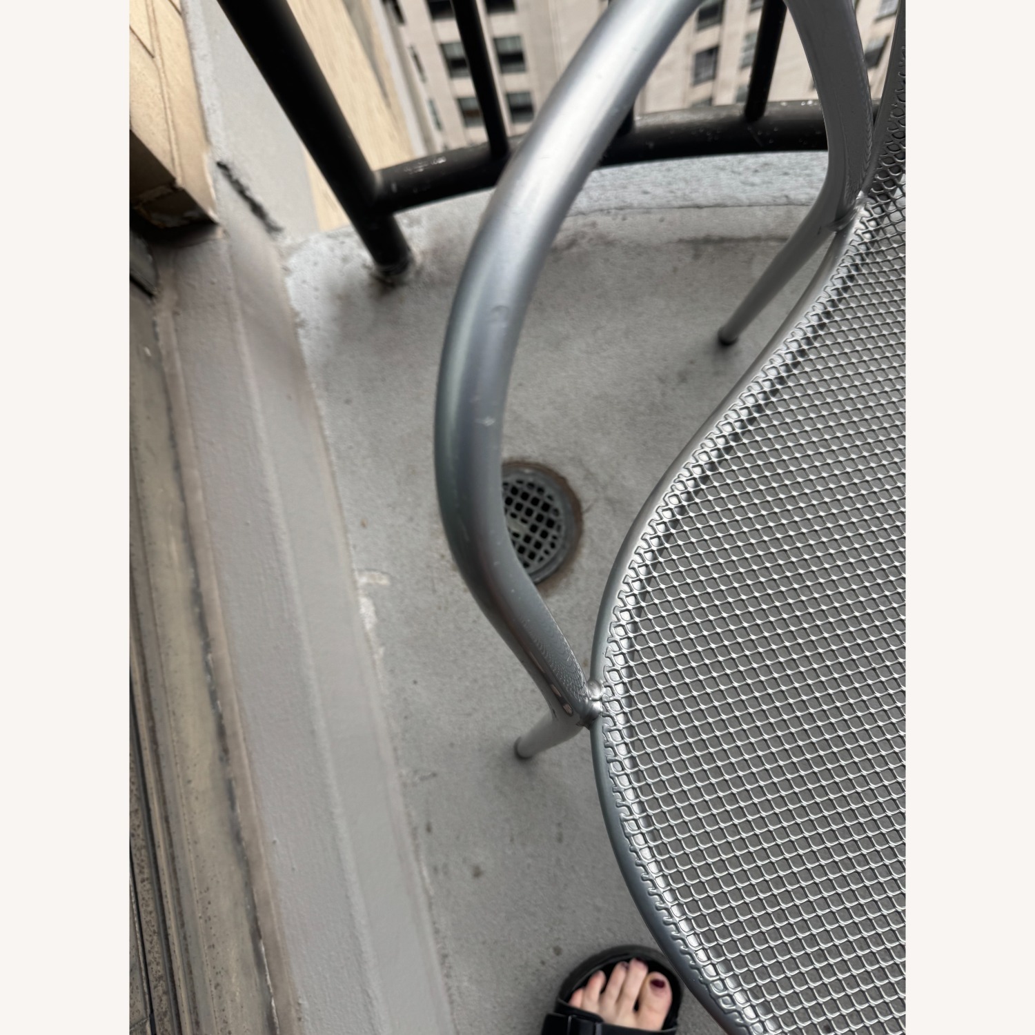 Room & Board Rio Silver Steel Outdoor Mesh Chairs - AptDeco