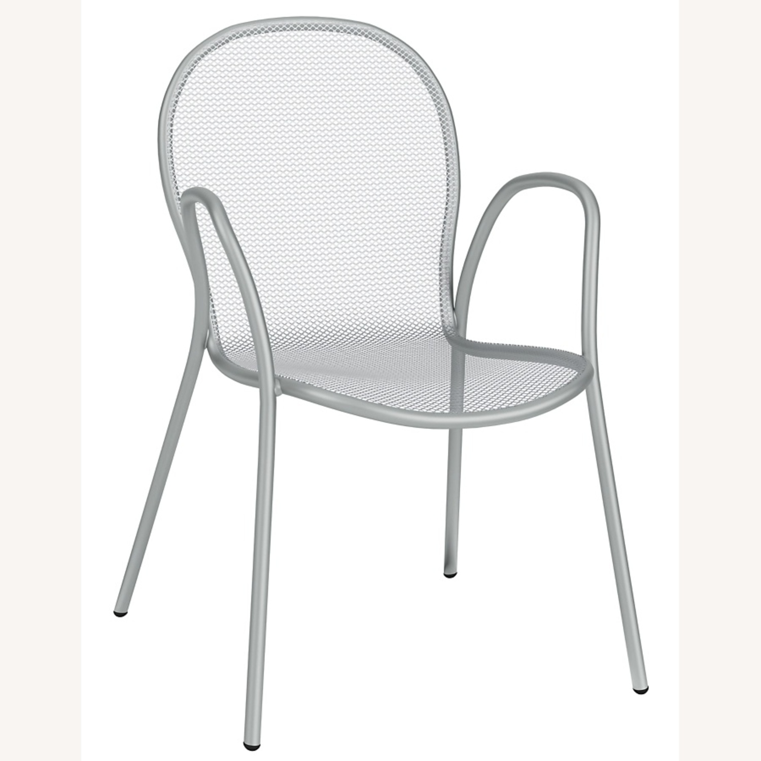 Room & Board Rio Silver Steel Outdoor Mesh Chairs - AptDeco