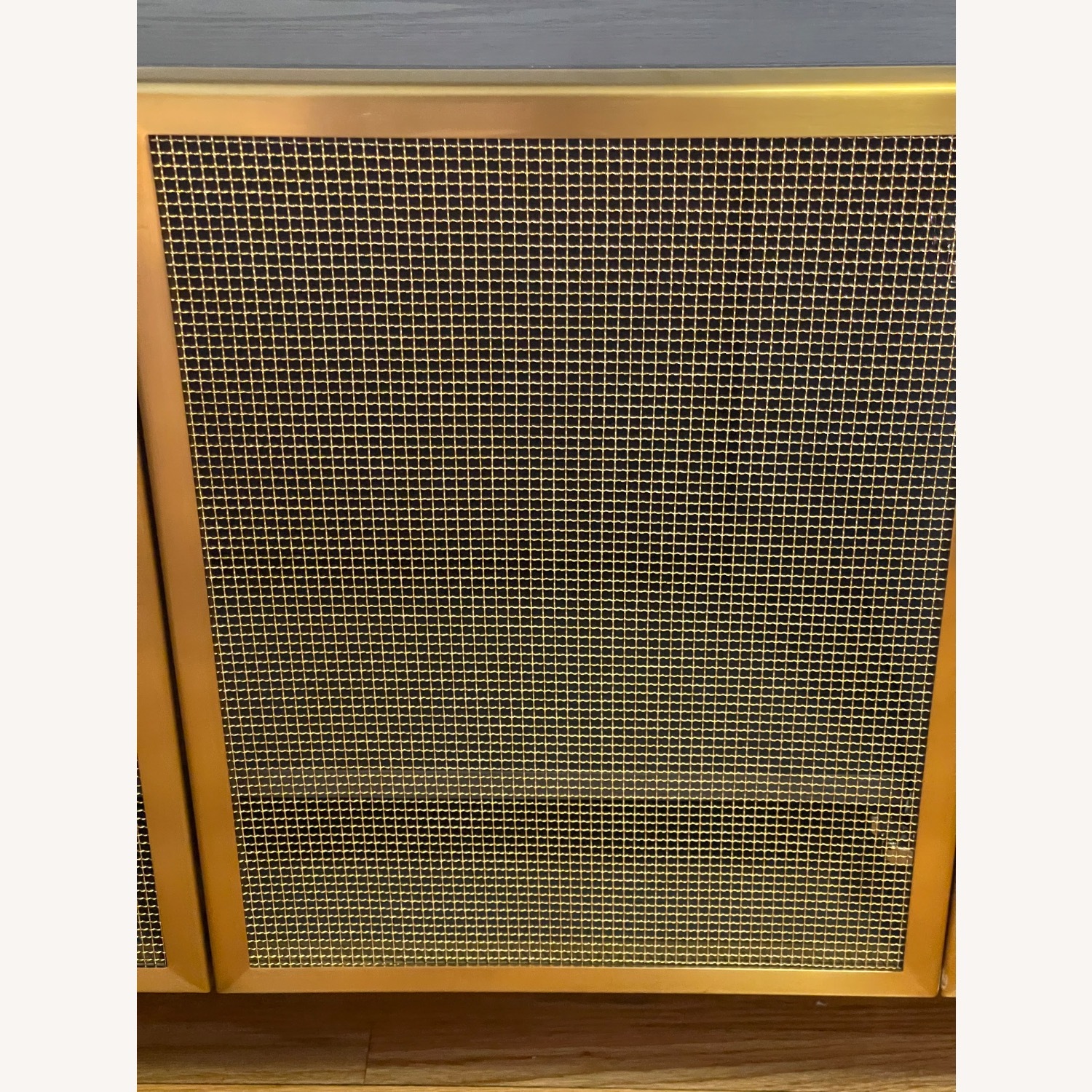 CB2 Trace 71" Brass Wire Mesh Credenza - AptDeco