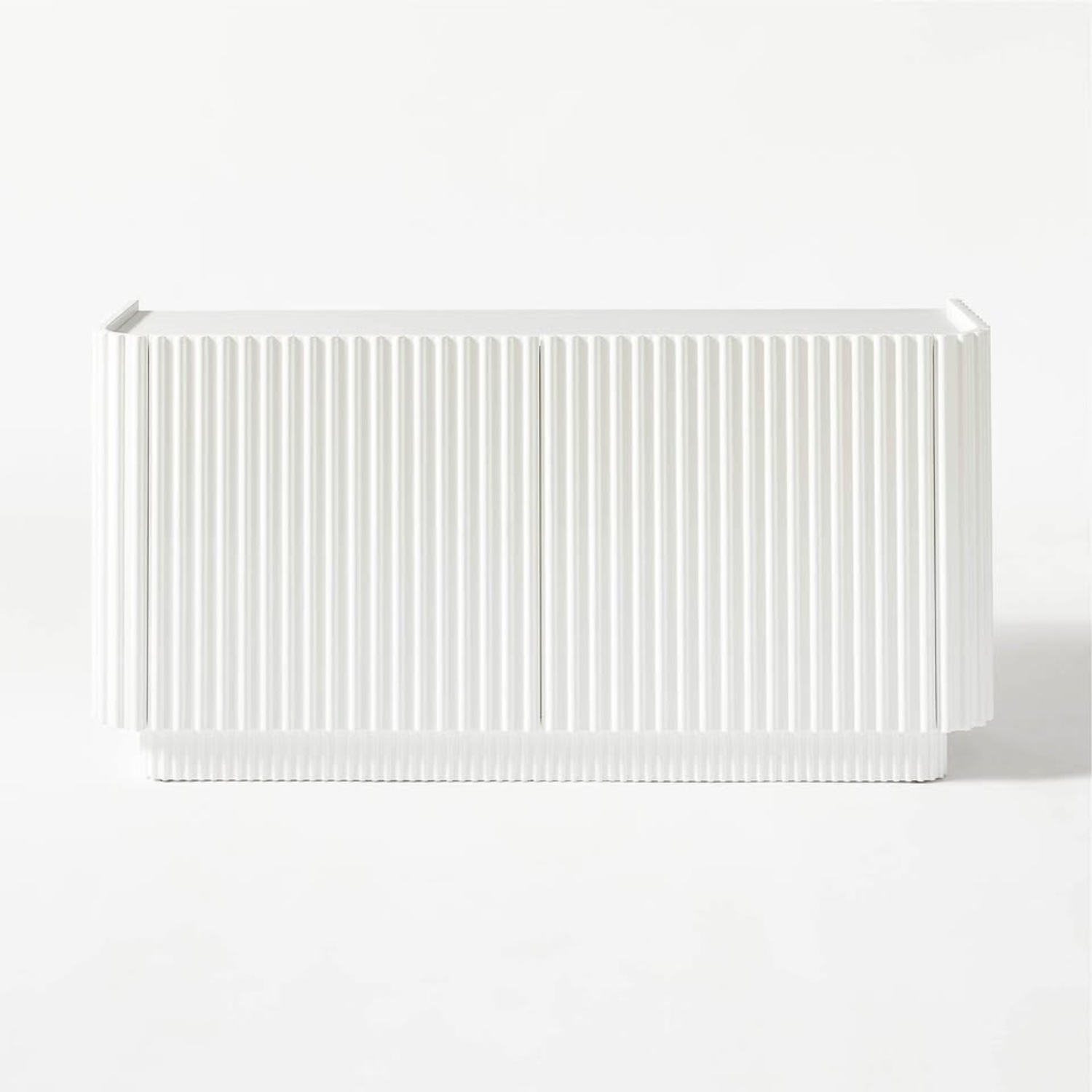 CB2 Truffle White High-Gloss Lacquered Credenza - AptDeco