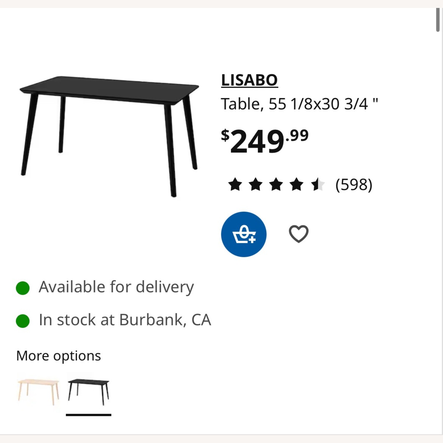 IKEA Lisabo Table - AptDeco