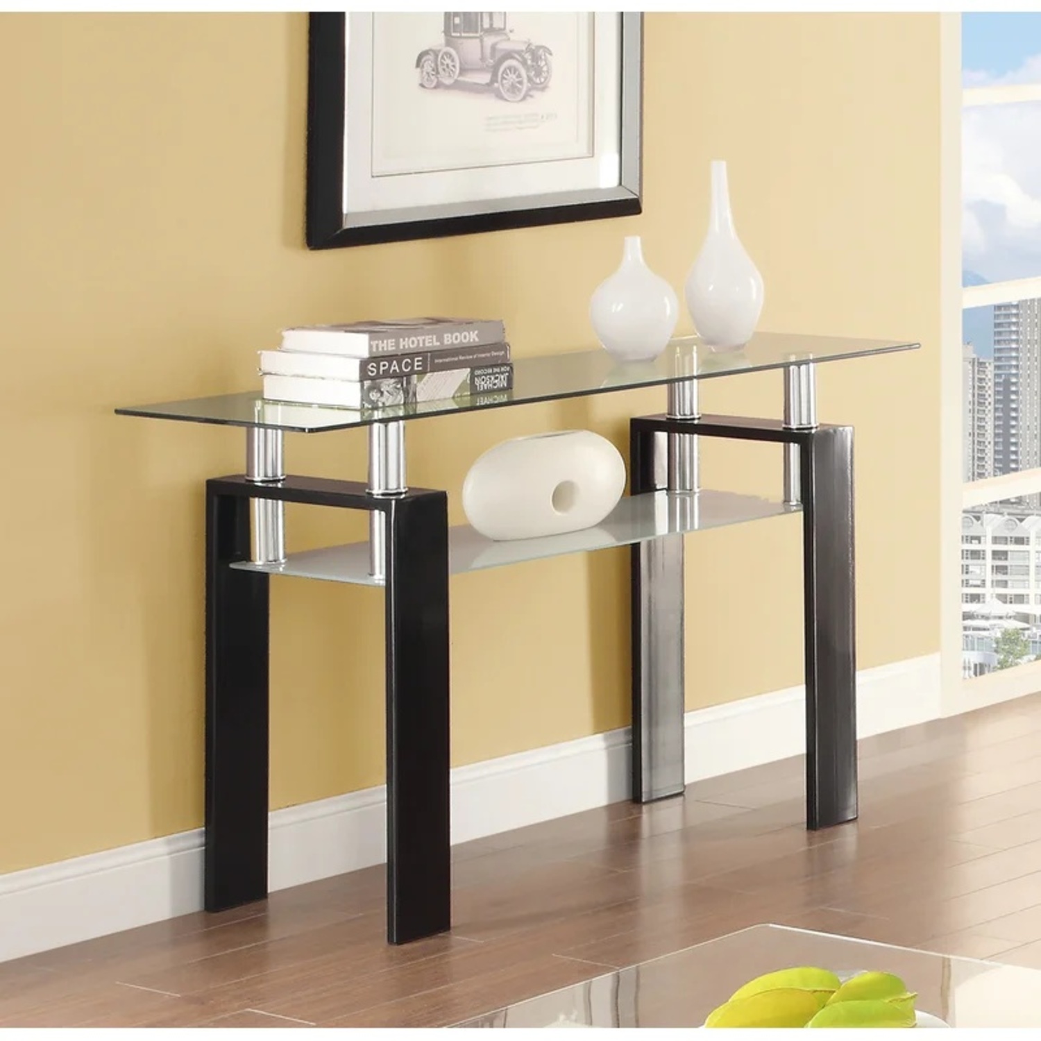 Glass Console Table for Entryway - AptDeco