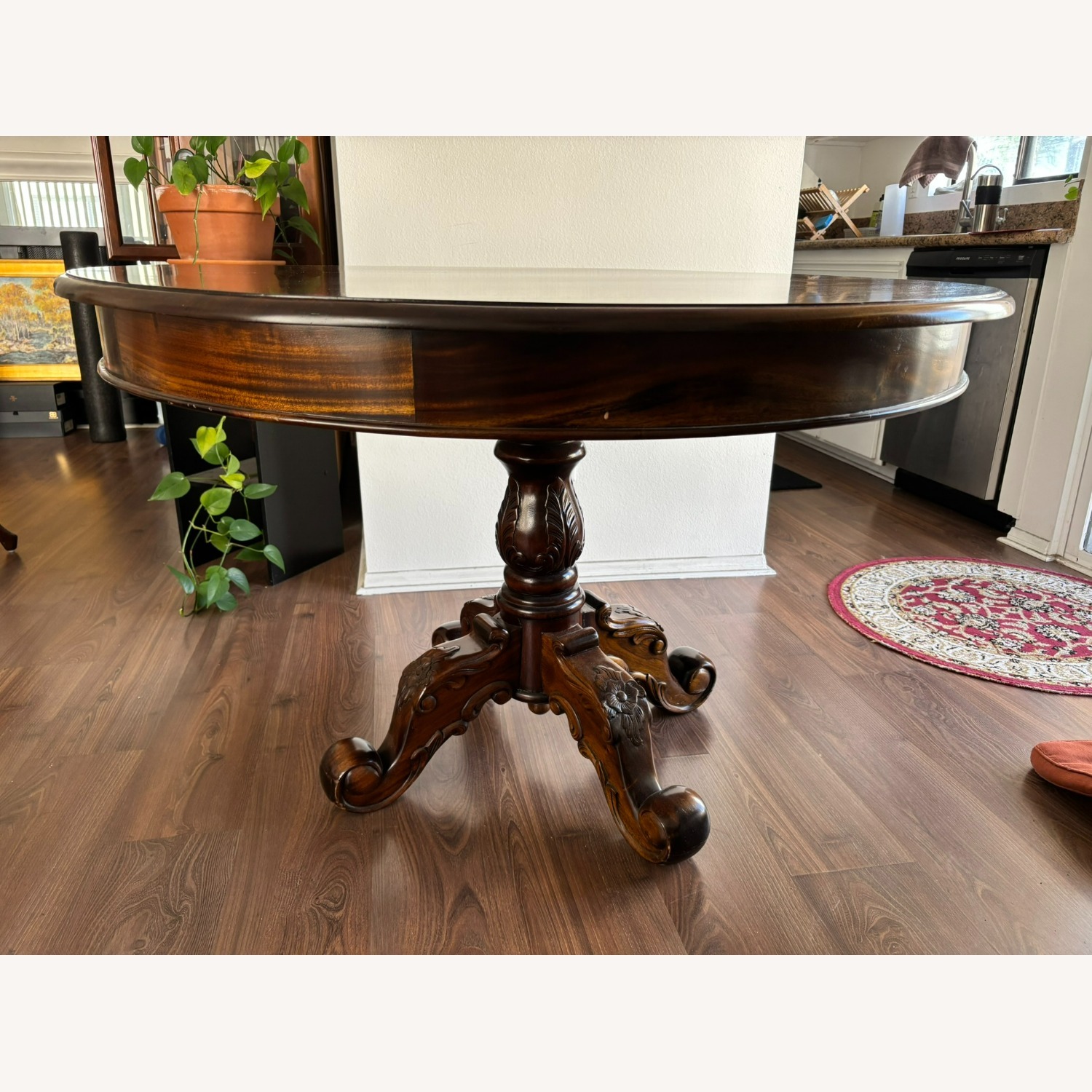 Mahogany Victorian Round Table - AptDeco