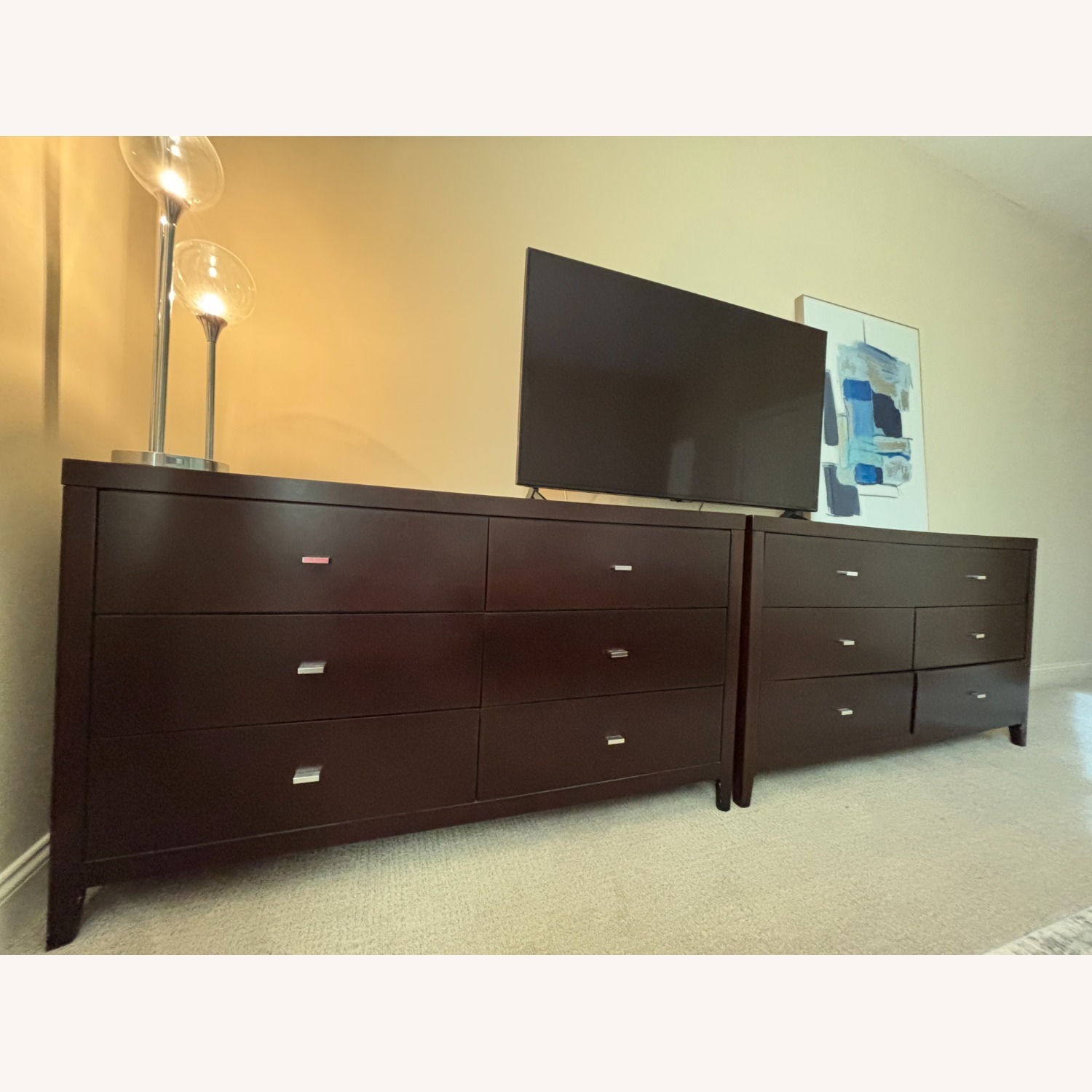 Espresso Brown Solid Wood 6-Drawer Dresser - AptDeco
