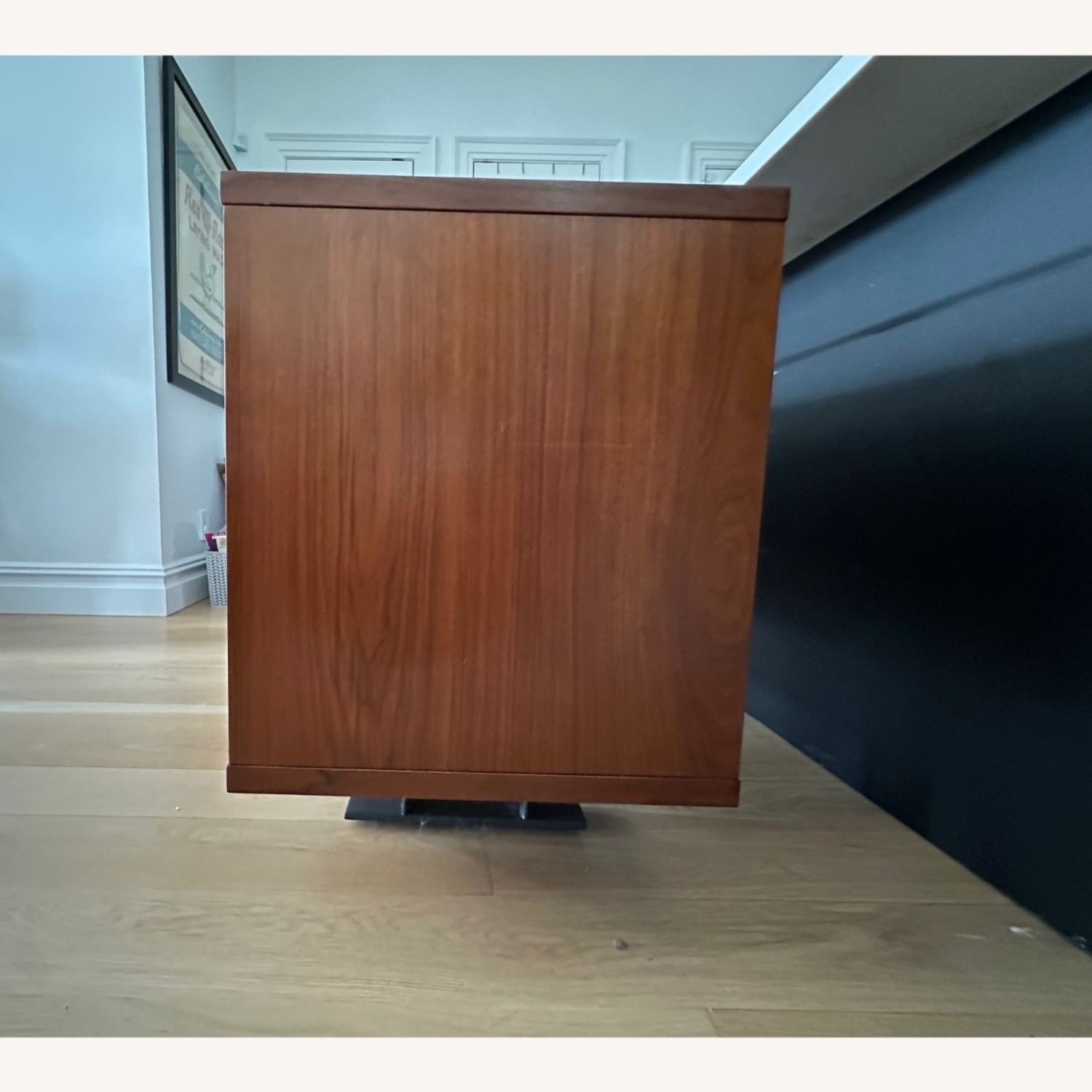 CB2 Dark Brown Wood Credenza / Sideboard - AptDeco