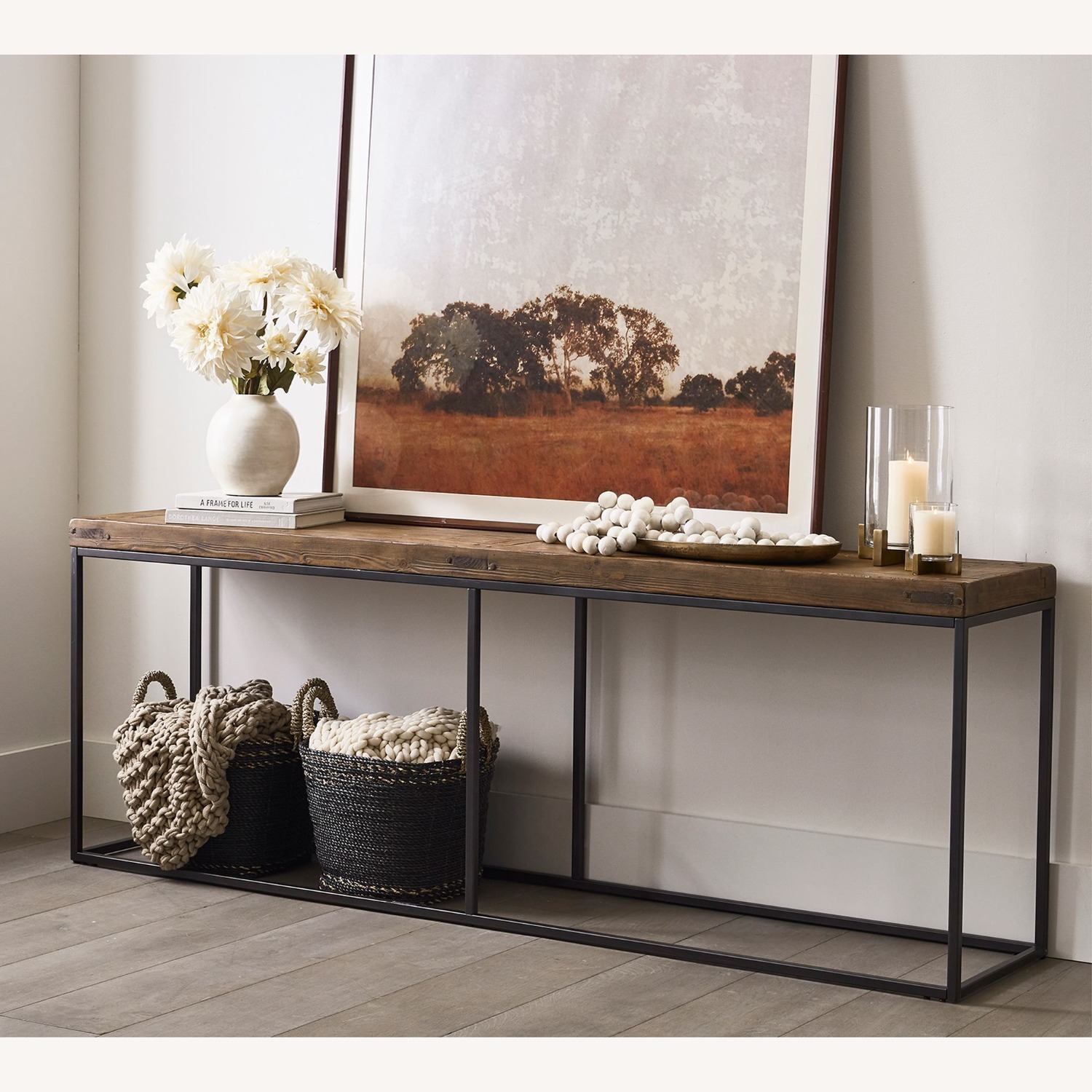Pottery Barn Malcolm Grand Console Table (84") - AptDeco