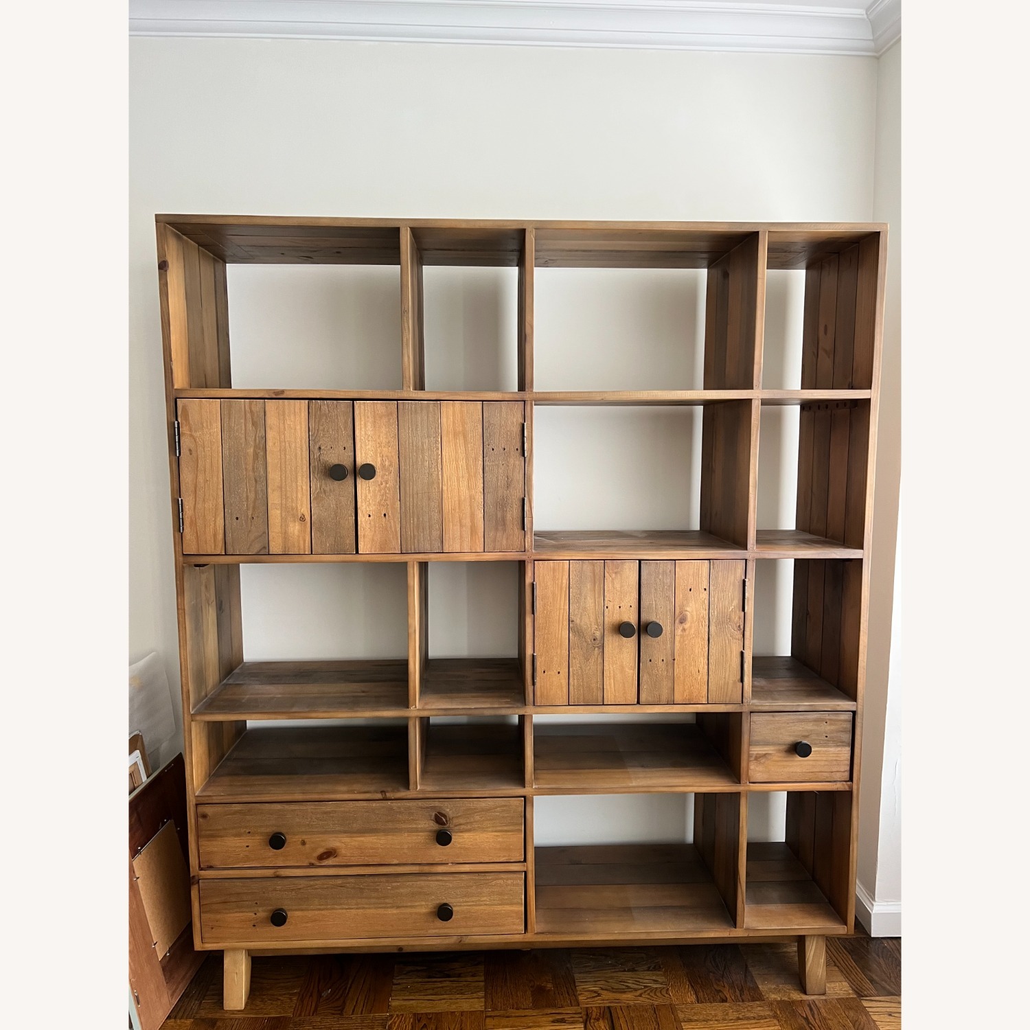 Perigold Art Deco Wood Shelf Unit - AptDeco
