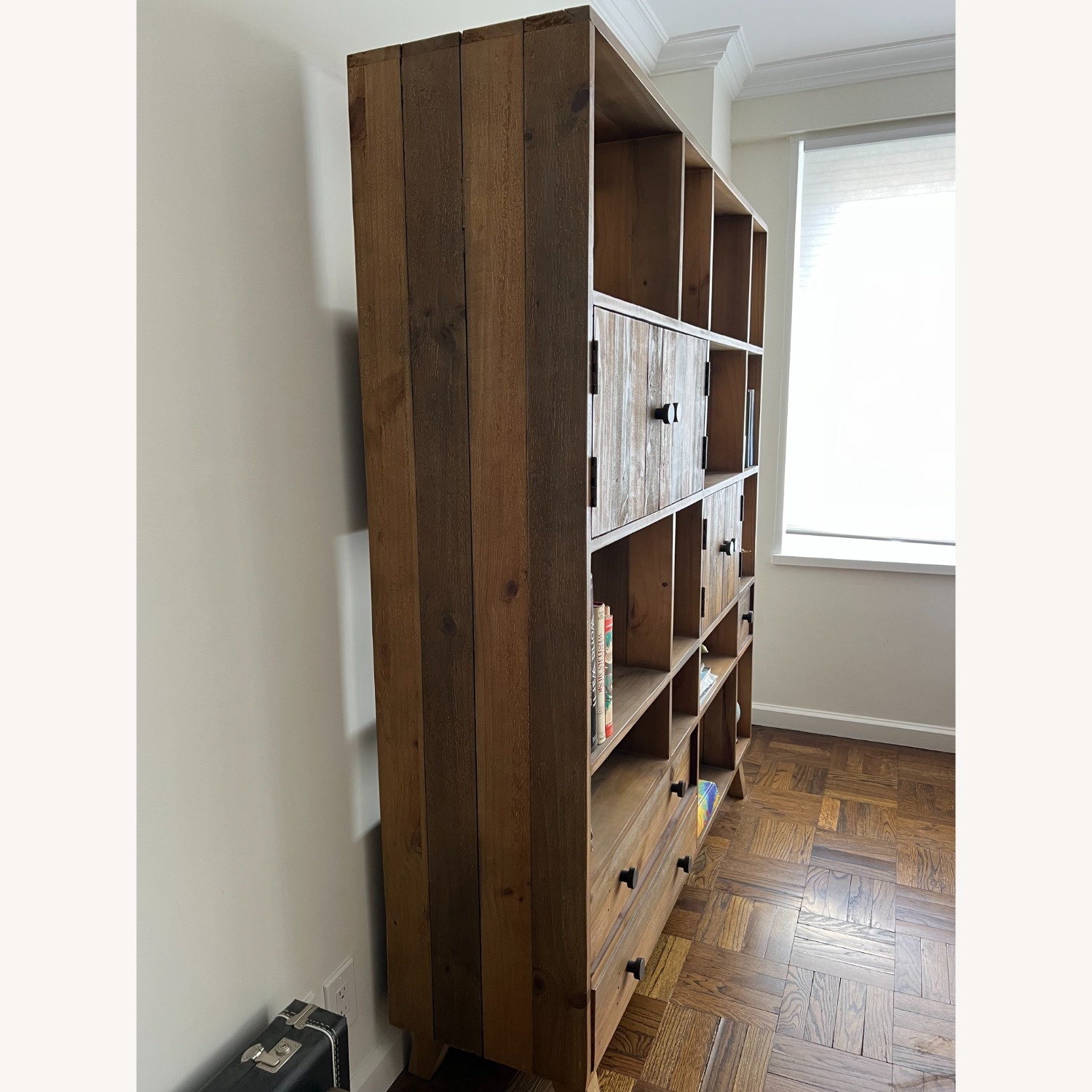 Perigold Art Deco Wood Shelf Unit - AptDeco