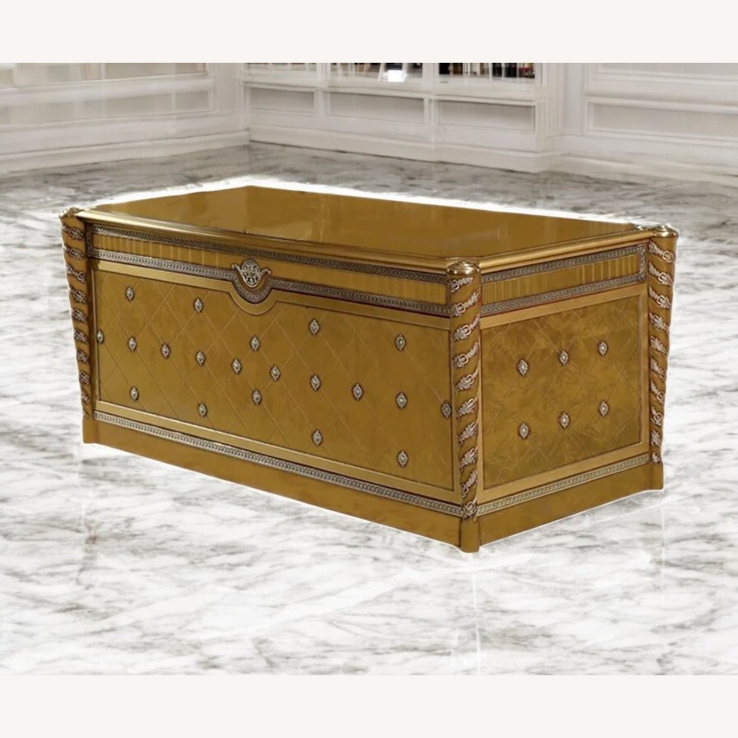 Opulent Gold Executive Desk - AptDeco
