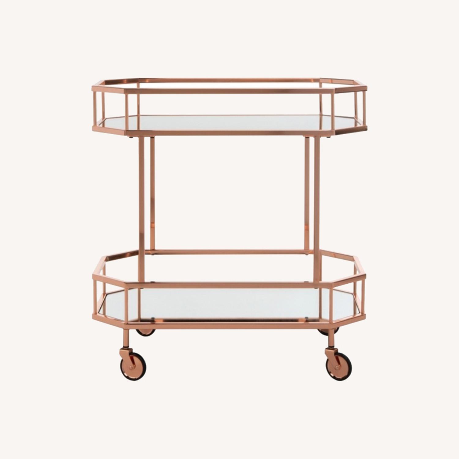 Wayfair Rose Gold Bar Cart - AptDeco