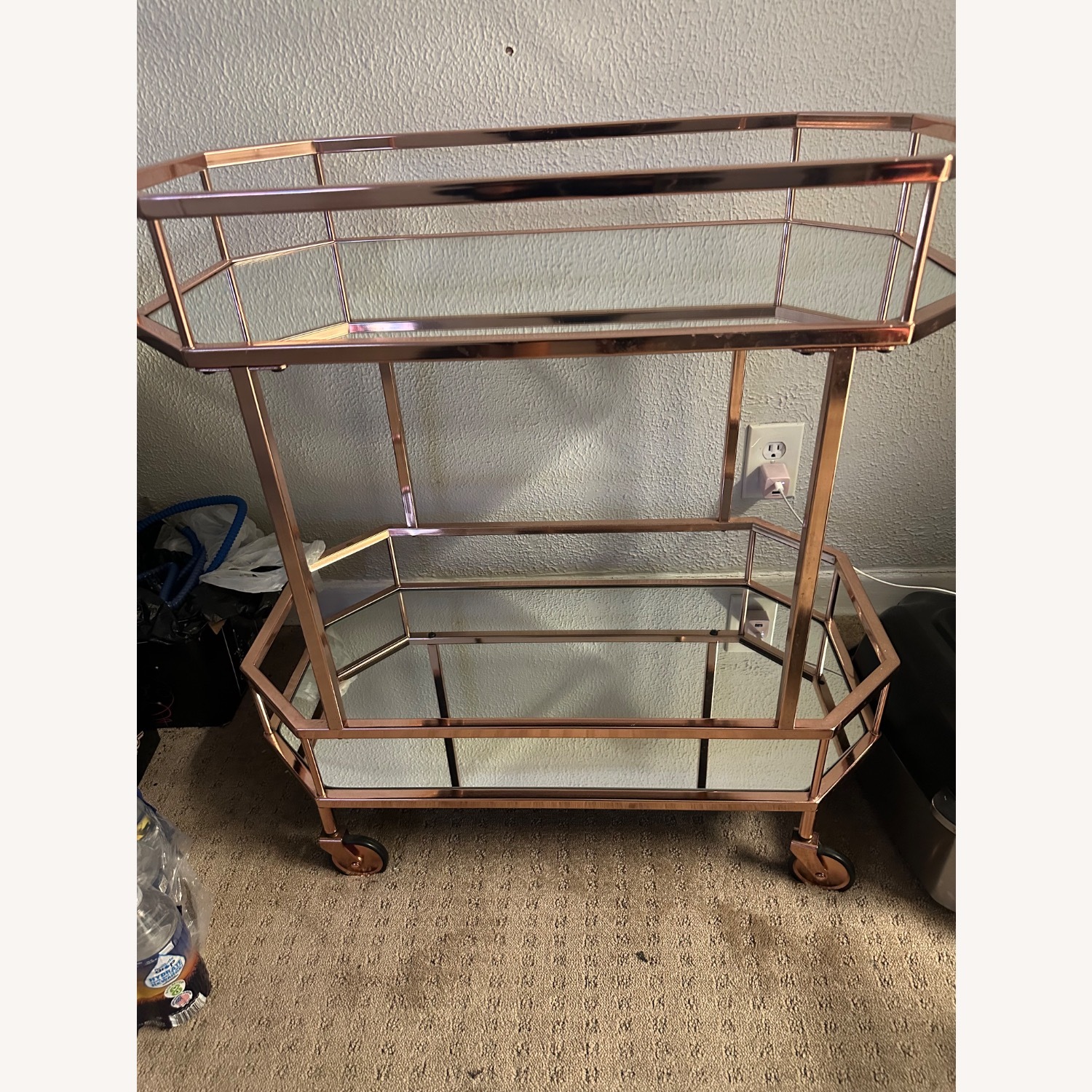 Wayfair Rose Gold Bar Cart - AptDeco