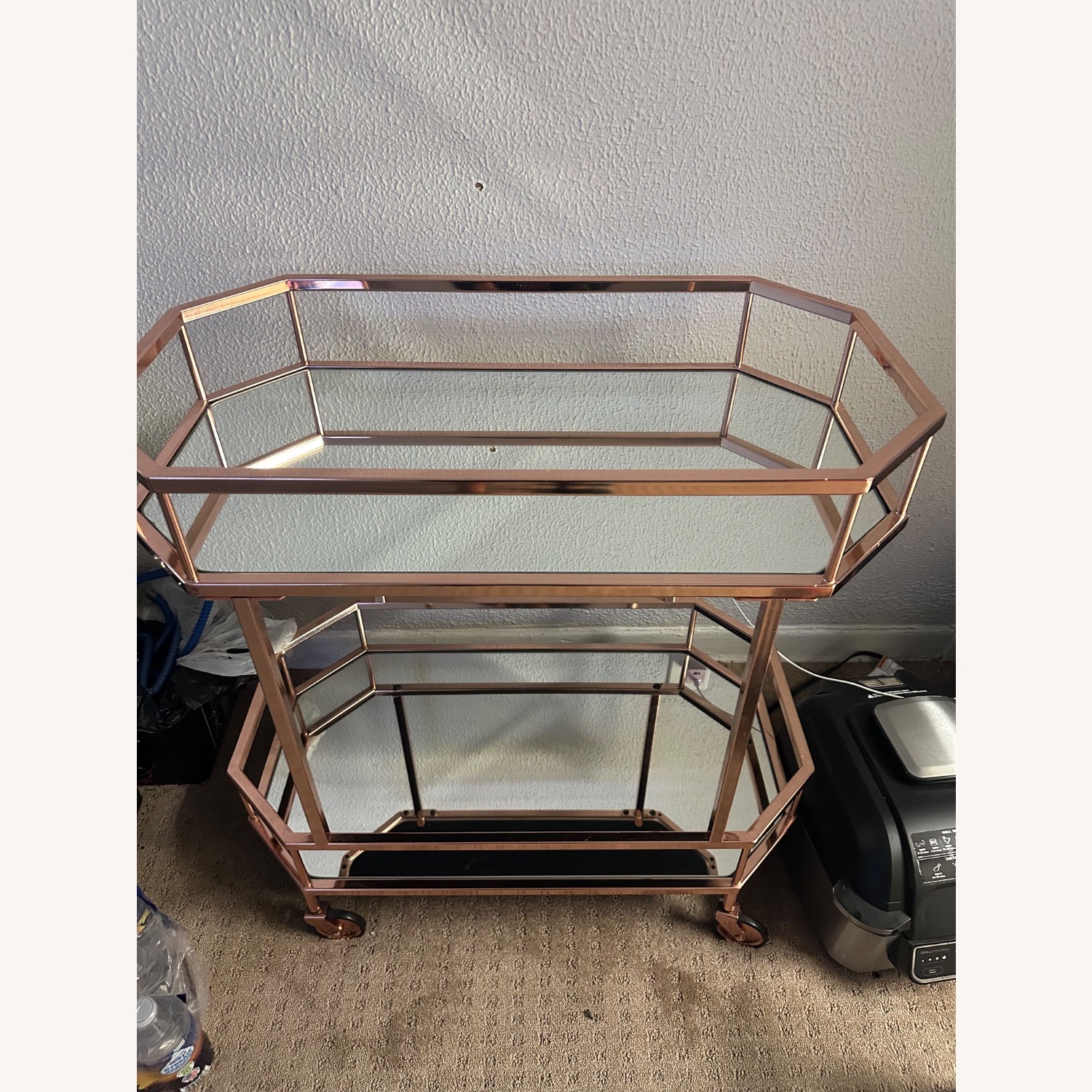 Wayfair Rose Gold Bar Cart - AptDeco