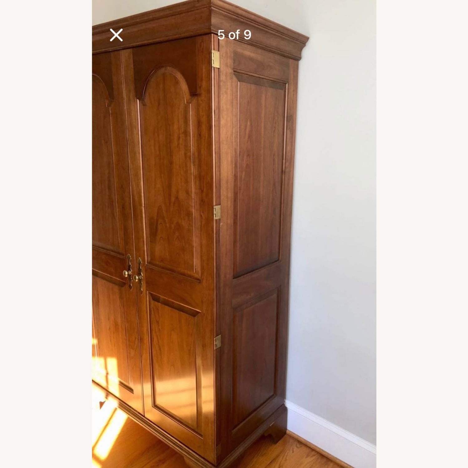 Cherry Armoire - 5 Drawers + Adjustable Shelves - AptDeco