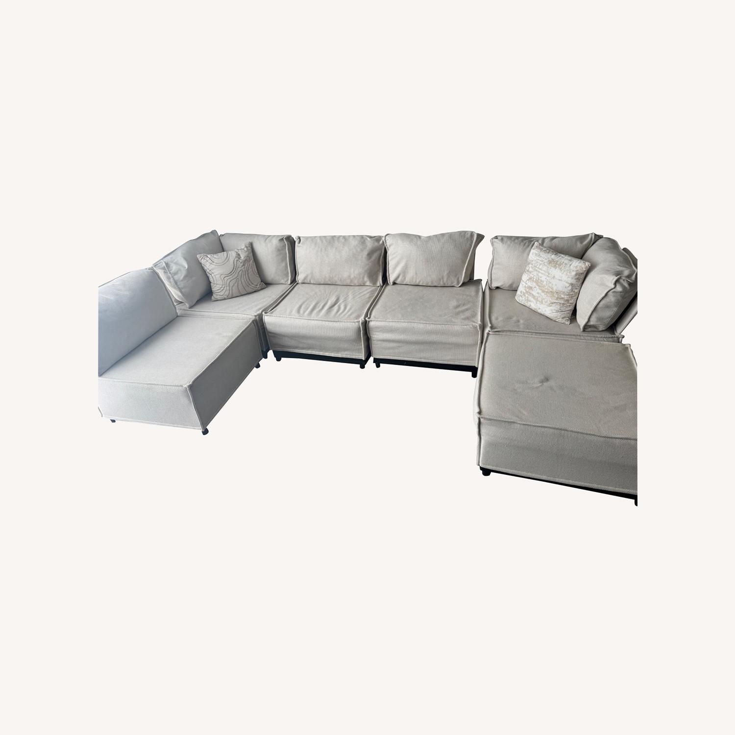 Cecer U shaped Modular Sectional Sofa - AptDeco