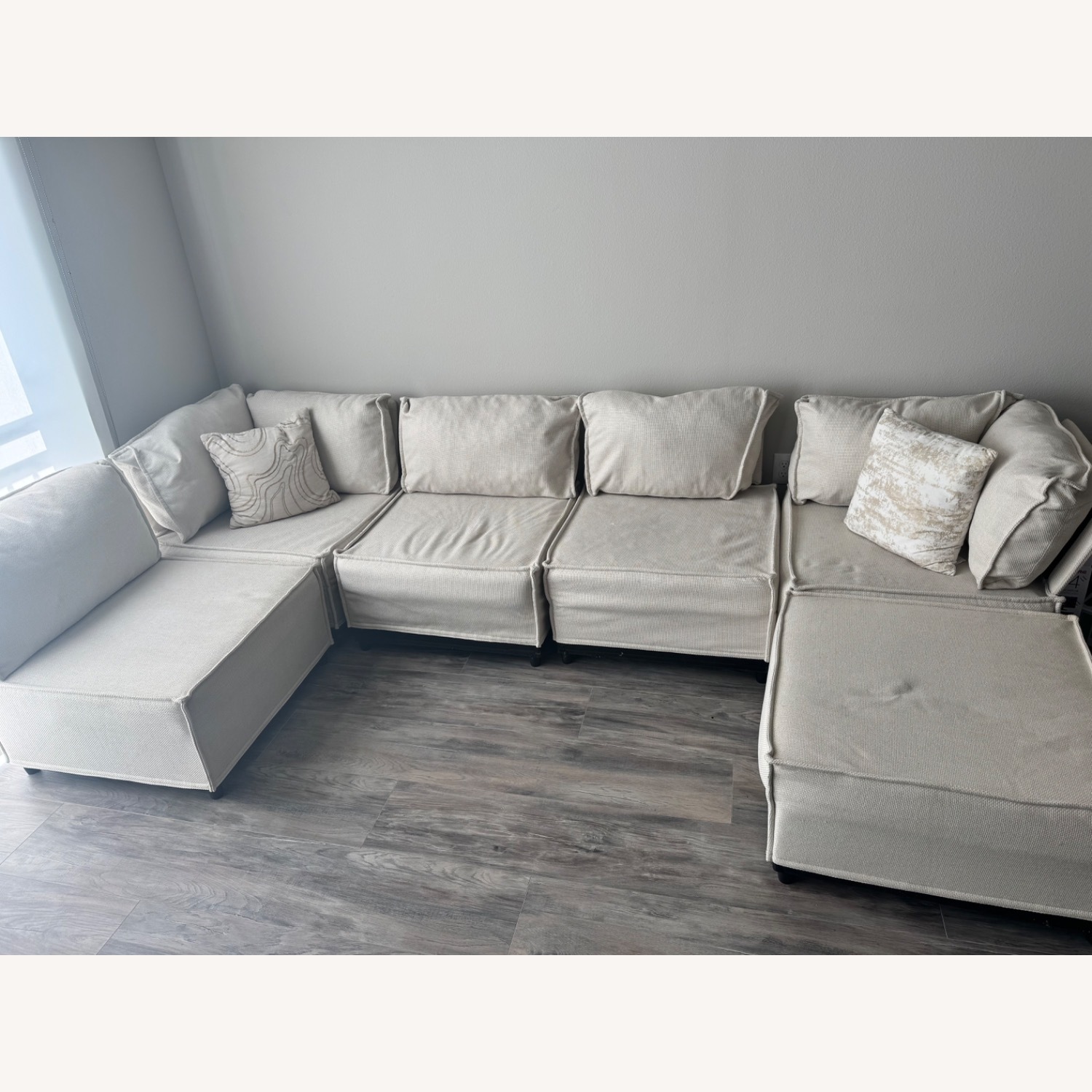 Cecer U shaped Modular Sectional Sofa - AptDeco