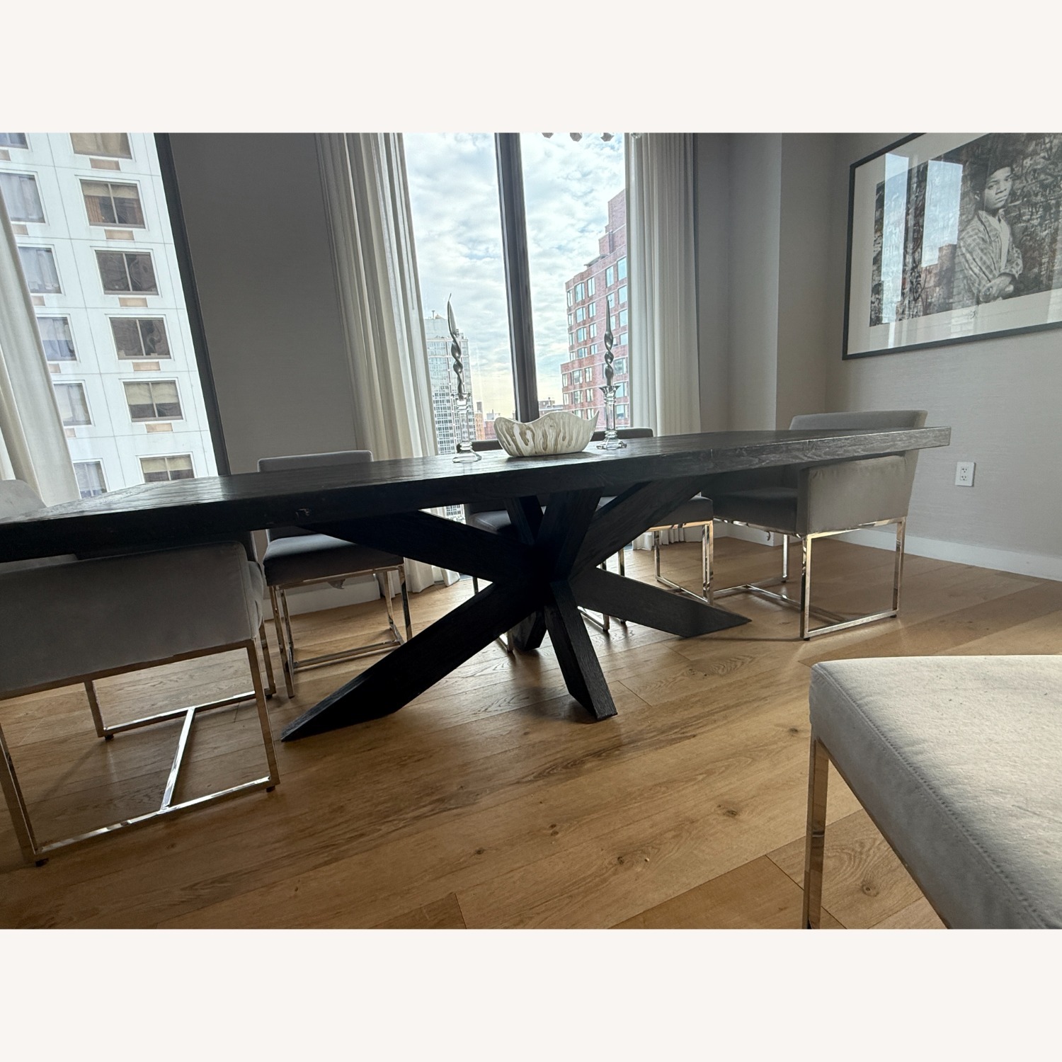 Restoration Hardware 1960s French X-Base Rectangular Dining Table - AptDeco