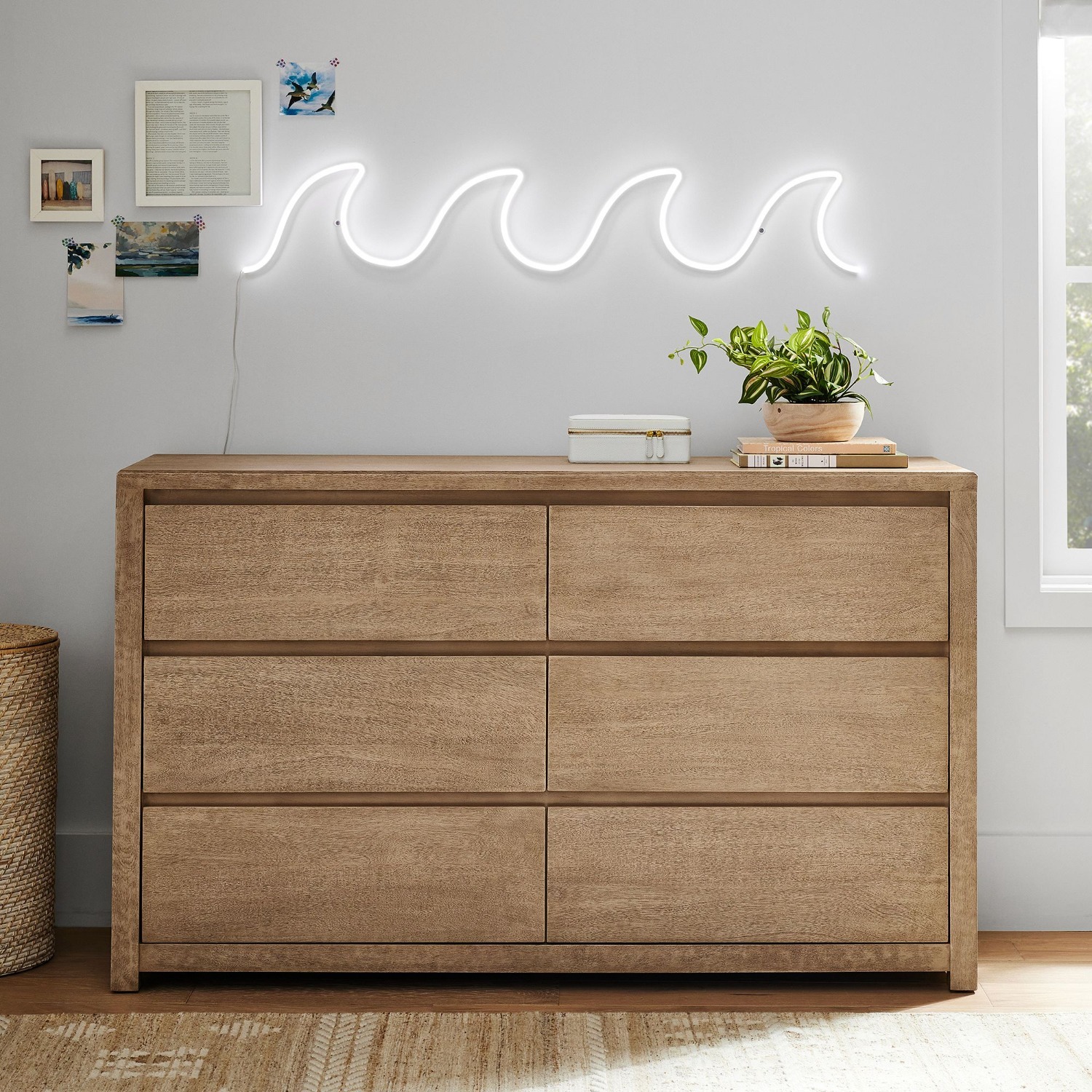 Pottery Barn Teen Costa 6-Drawer Wide Dresser - AptDeco