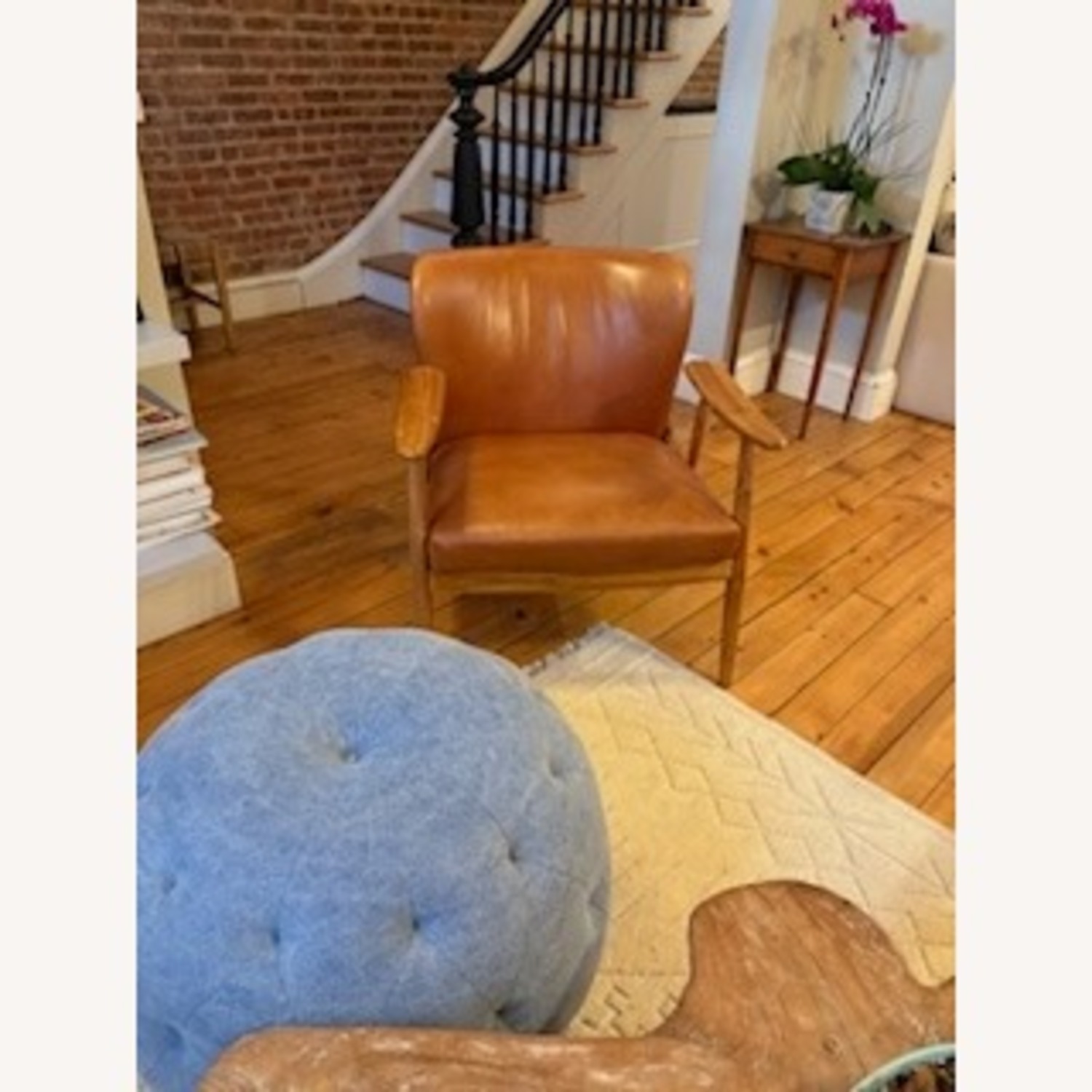 CB2 Troubador 2 Leather Chairs - AptDeco